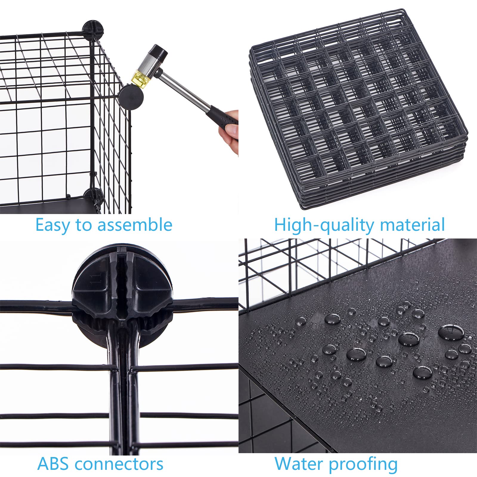 ANWBROAD Wire Cube Storage Organizer, 12 Cube Metal Grid, Wire Shelves ...