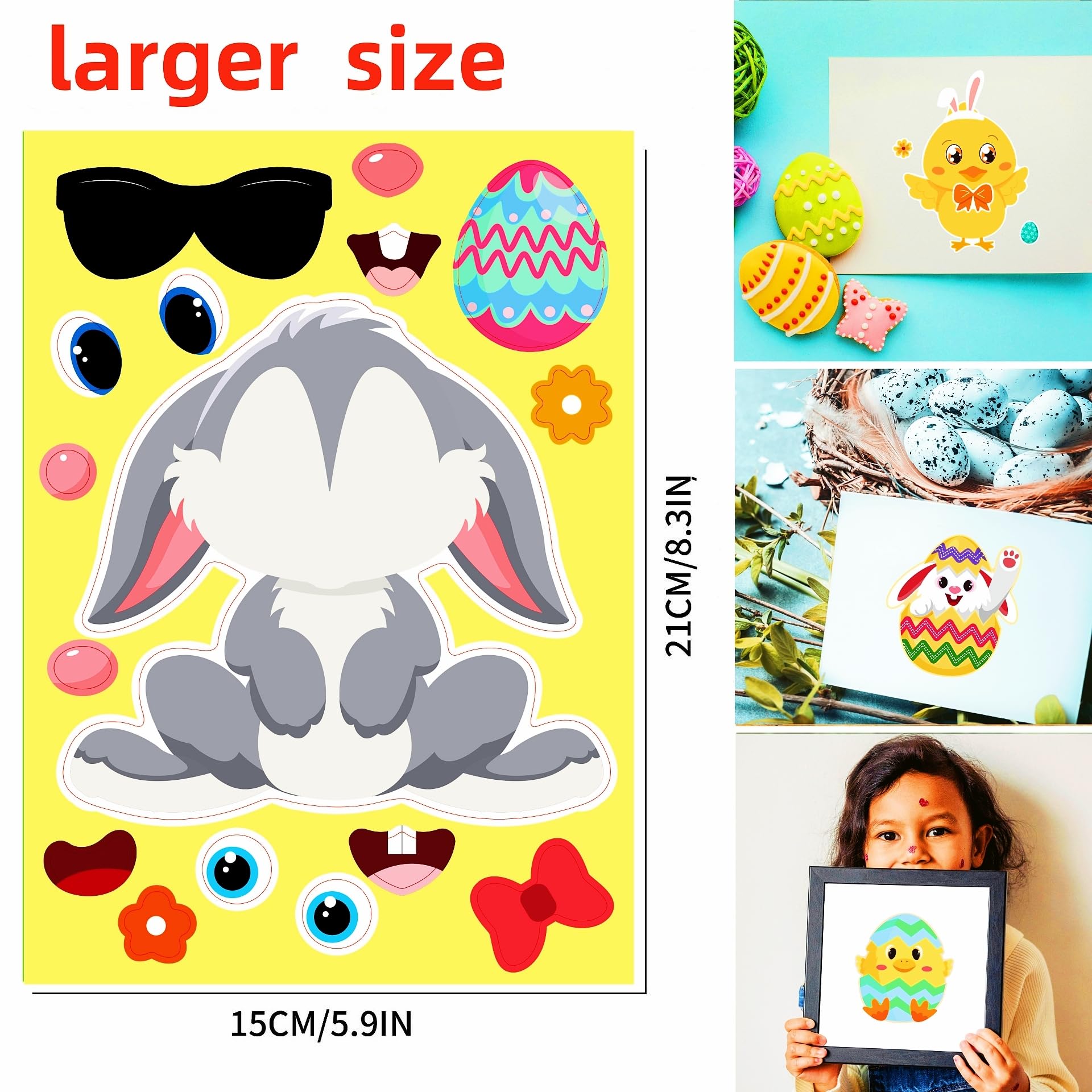 Snapklik.com : 36 Sheets Easter Stickers Easter Crafts For Kids, Make A ...