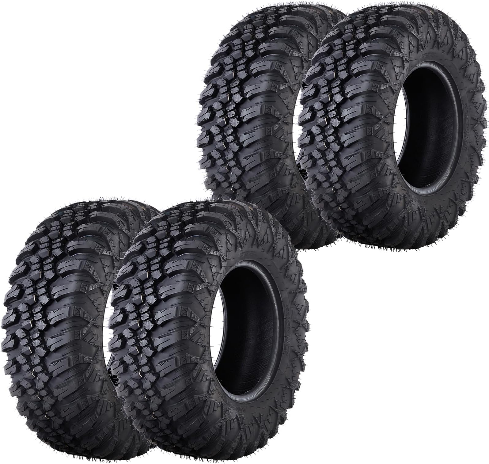 Amazon.com: Set of 4 30x10x14 UTV Tires, 8 Ply Quad or Side By Side ATV Tire, Ridged Power ...