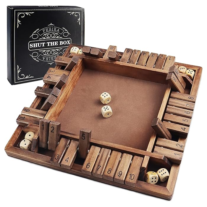 Buy Shut The Box Game, Wooden Board Games for Kids Adult Family ...