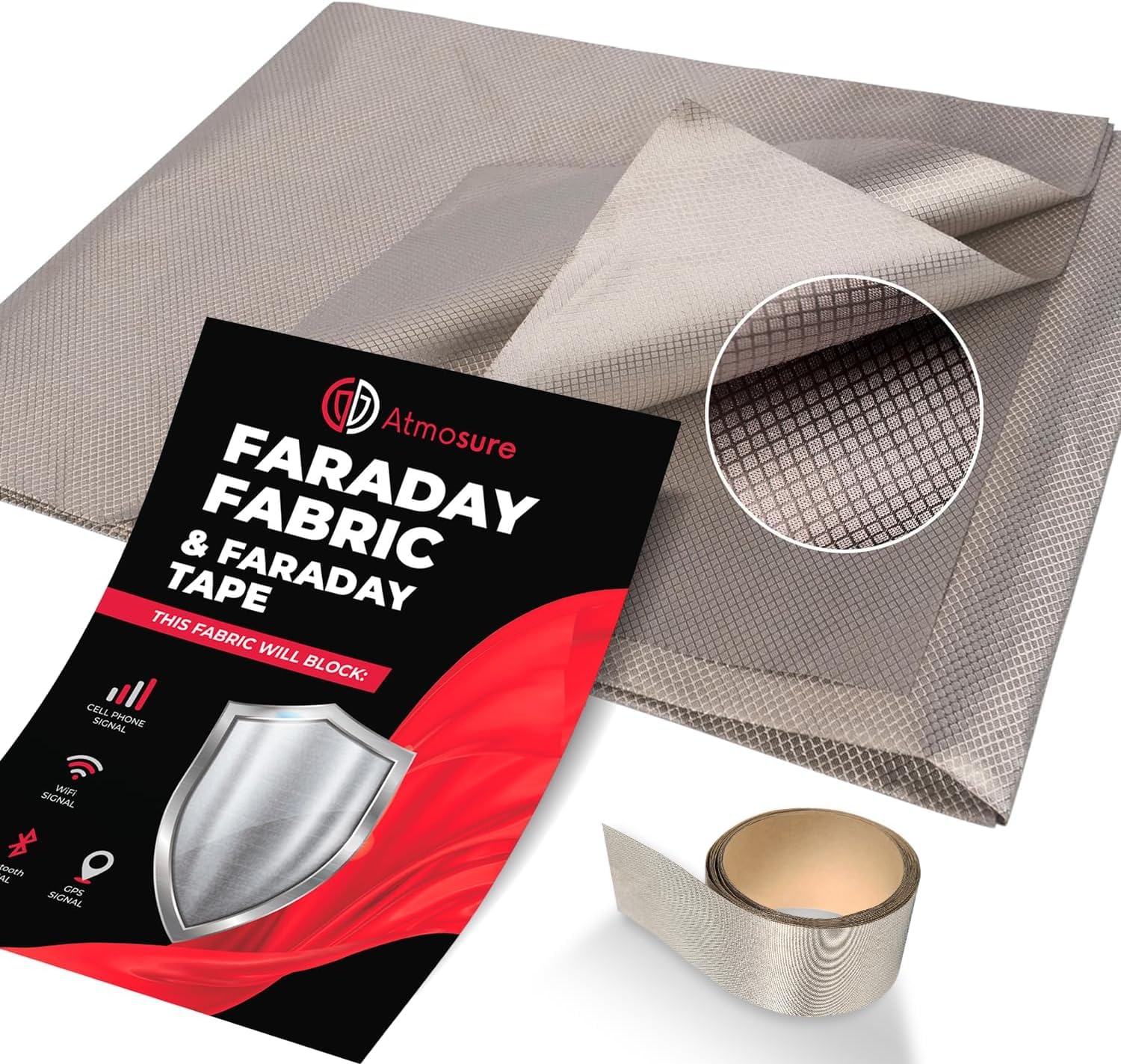 ATMOSURE Faraday Fabric (44" x 36") — Military Grade Conductive Fabric ...