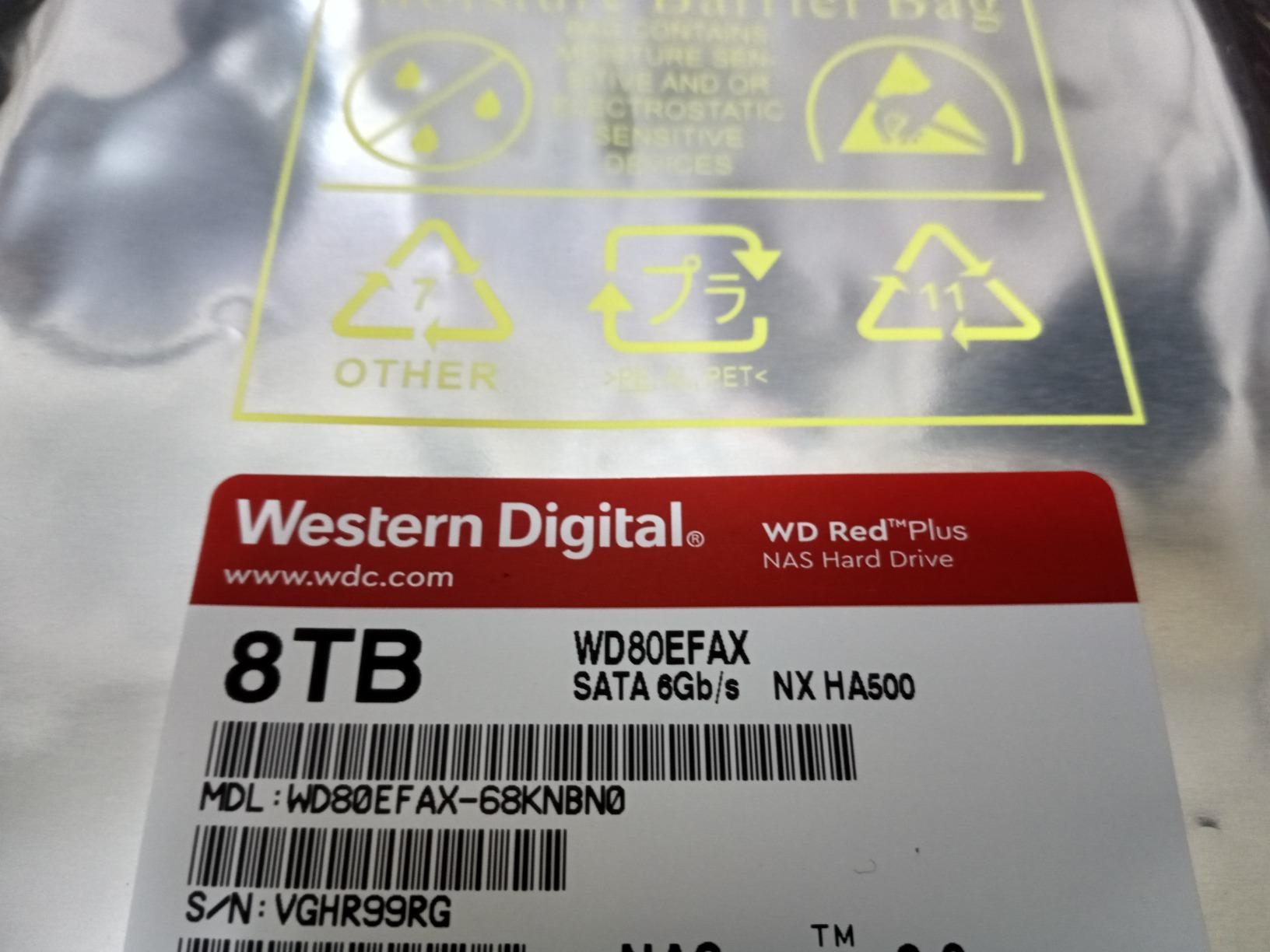 Amazon | Western Digital HDD 8TB WD Red NAS RAID 3.5インチ 内蔵HDD WD80EFAX ...