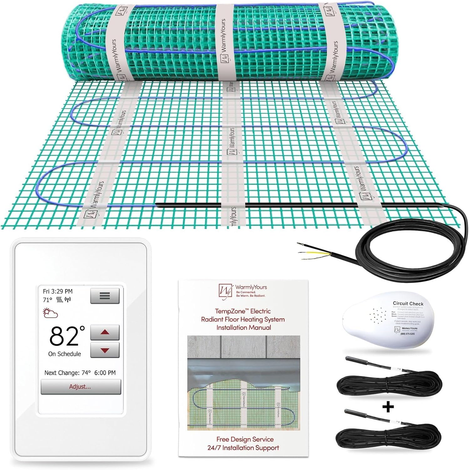 Amazon.com: WarmlyYours 114 sqft (240V) Electric Radiant Floor Heating ...
