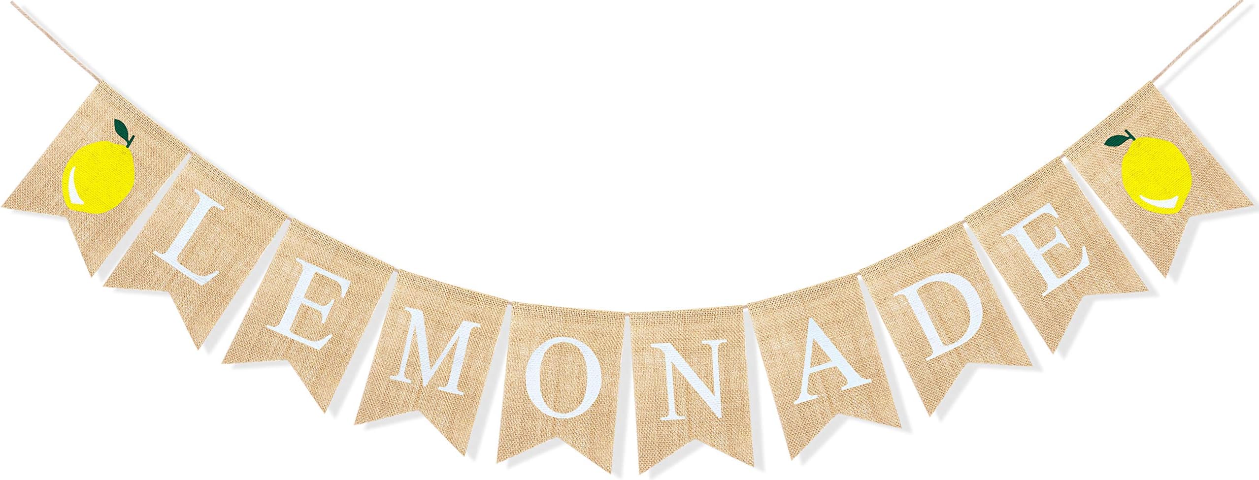 Amazon.com: Kristin Paradise Lemon Banner, Citrus Lemonade Party Sign ...