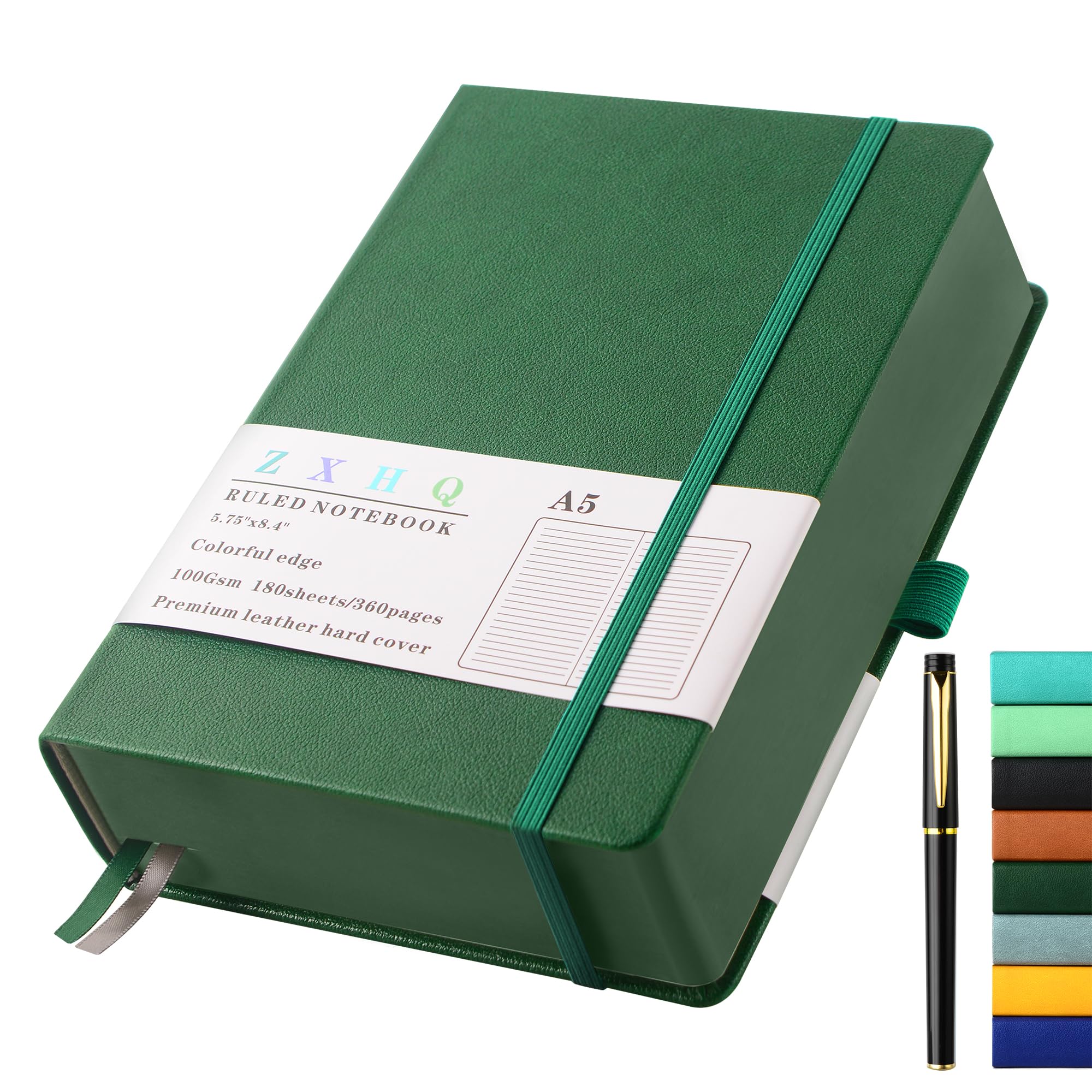 ZXHQ Lined A5 Journal Notebook with Pen, Thick 360 Pages 100gsm Paper ...