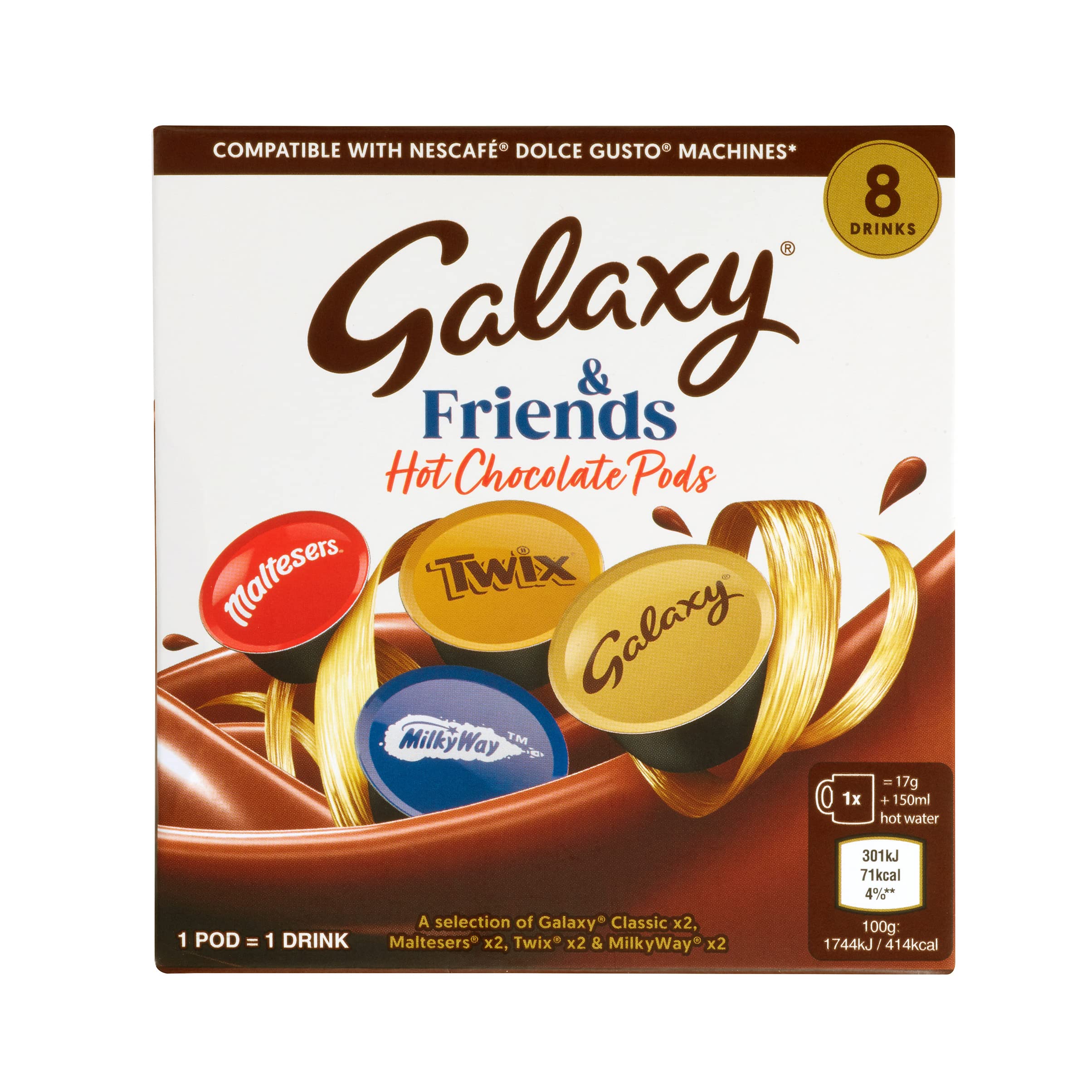 Buy Galaxy & Friends Hot Chocolate Dolce Gusto Compatible Pods 5 Boxes ...