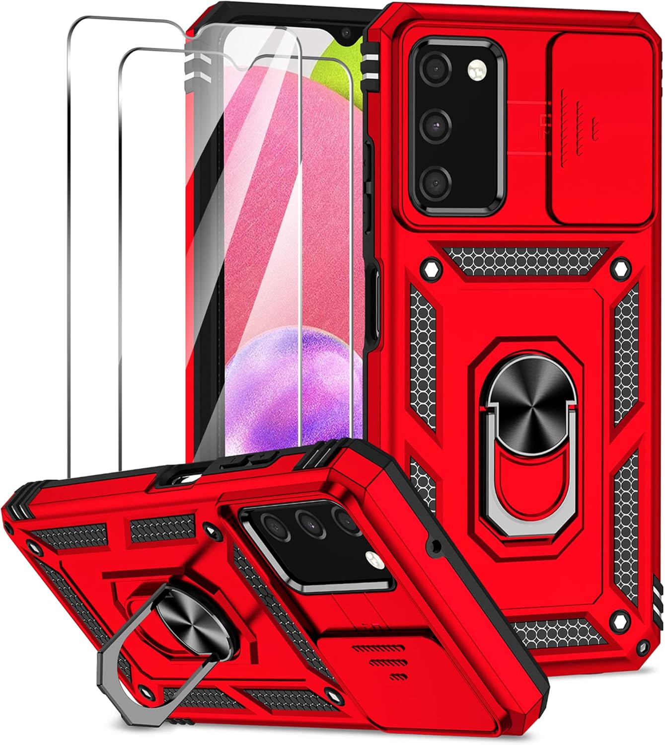 Amazon.com: Bstozalle for Samsung Galaxy A03S Phone Case, Galaxy A03S Phone Case with Slide ...