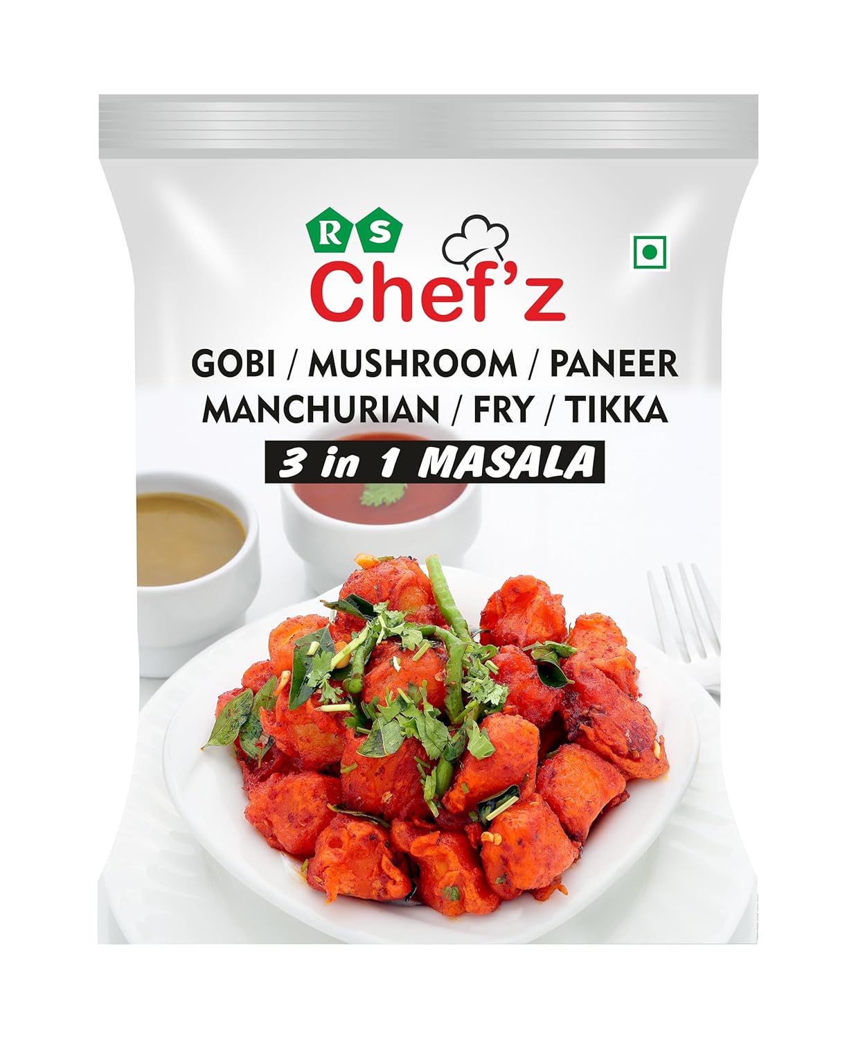 RS Chef'z Gobi Manchurian 3-in-1 Masala Powder 180g (30g x 6 Packs) Ready Mix for Dry Semi-Gravy ...