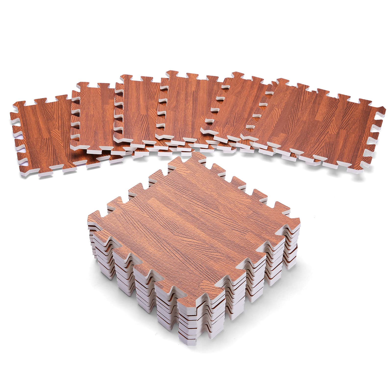 Snapklik.com : Tamiplay 16 Tiles Wood Grain Floor Mats, Foam ...