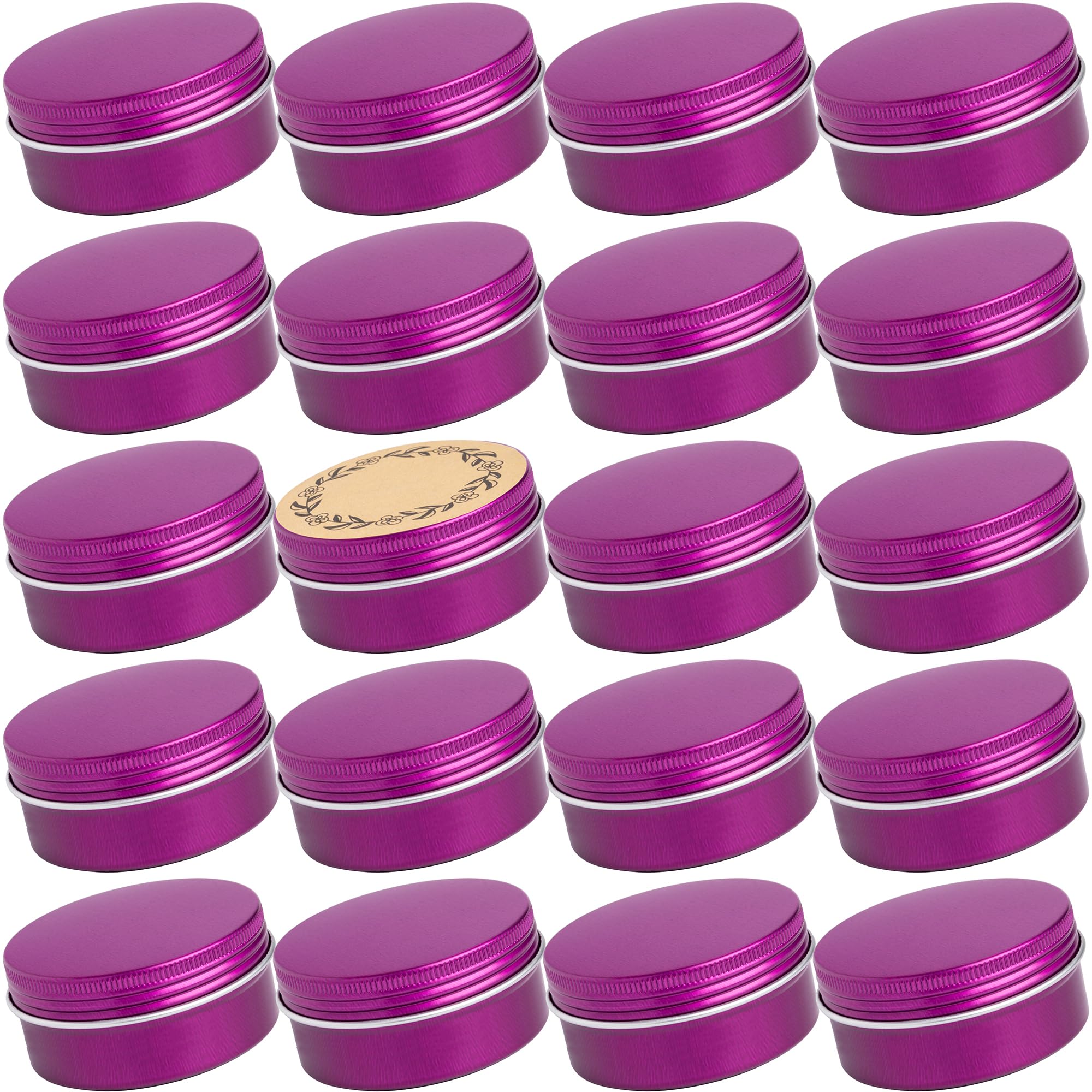Amazon.com: 24 Pack 3oz Screw Top Aluminum Tin Jars with Screw Lids and ...