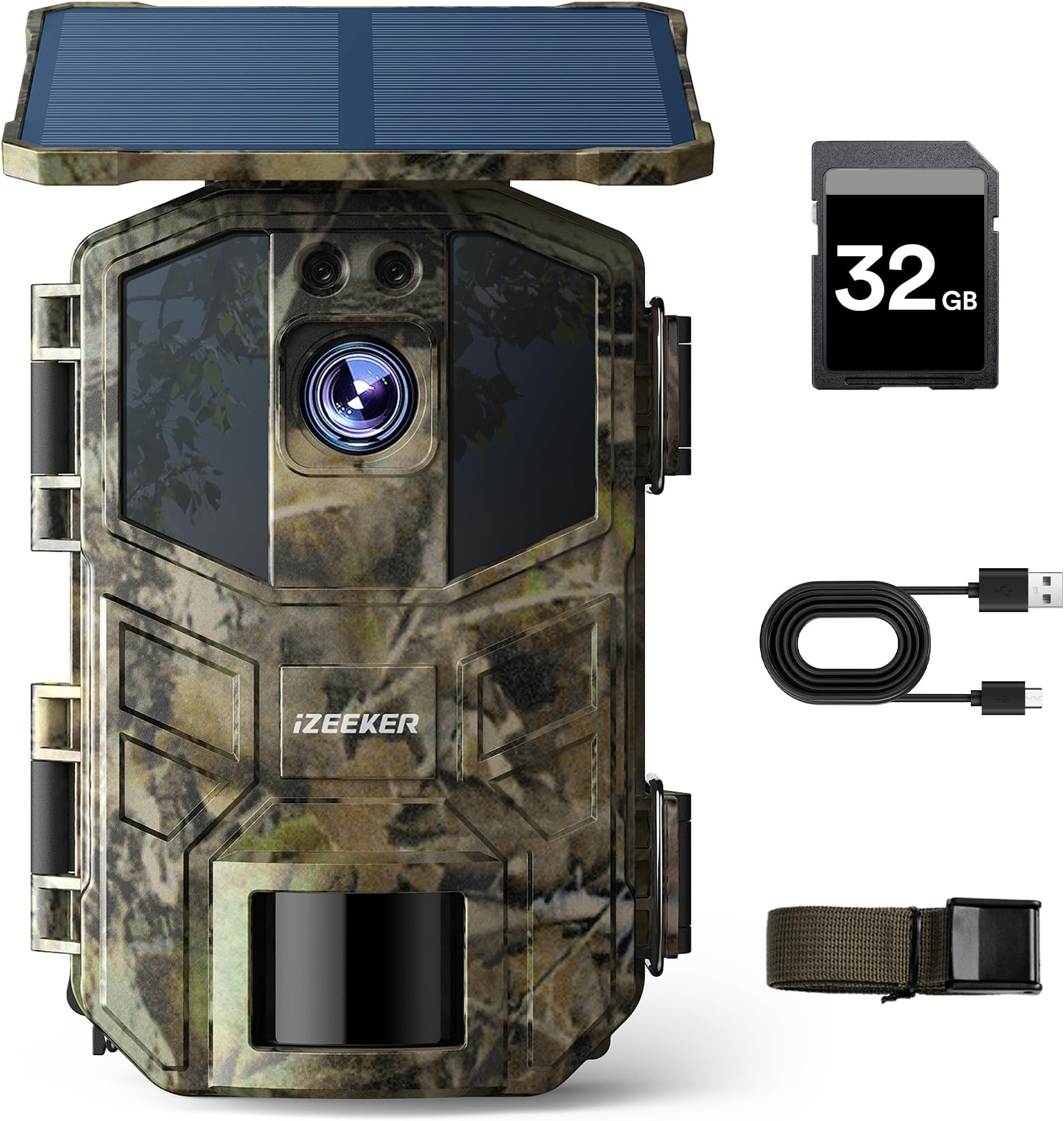 iZEEKER Trail Camera Solar, 4K 48MP Game Cameras with Night Vision ...