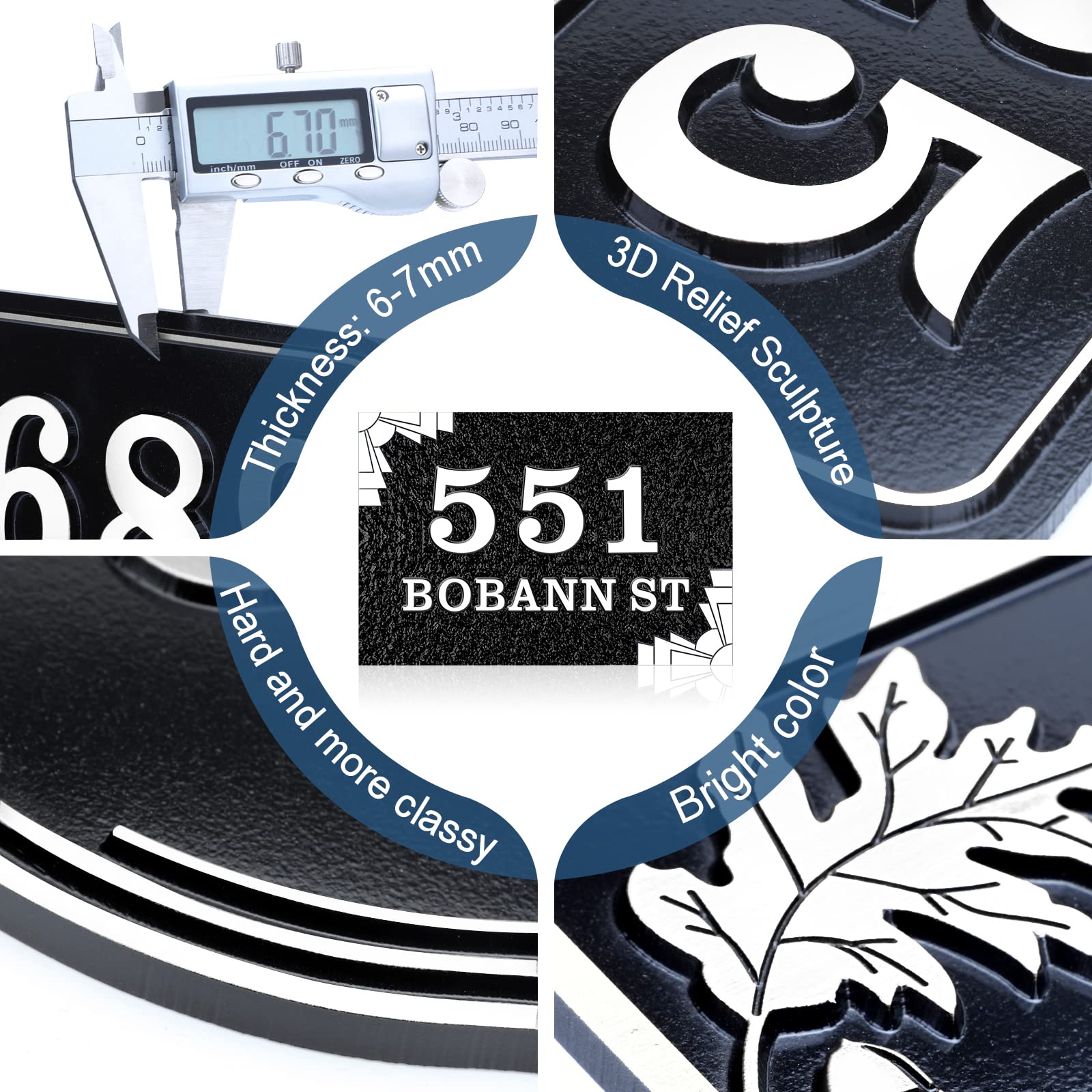 Snapklik.com : Personalized Cast Address Plaque - Custom House Number Sign