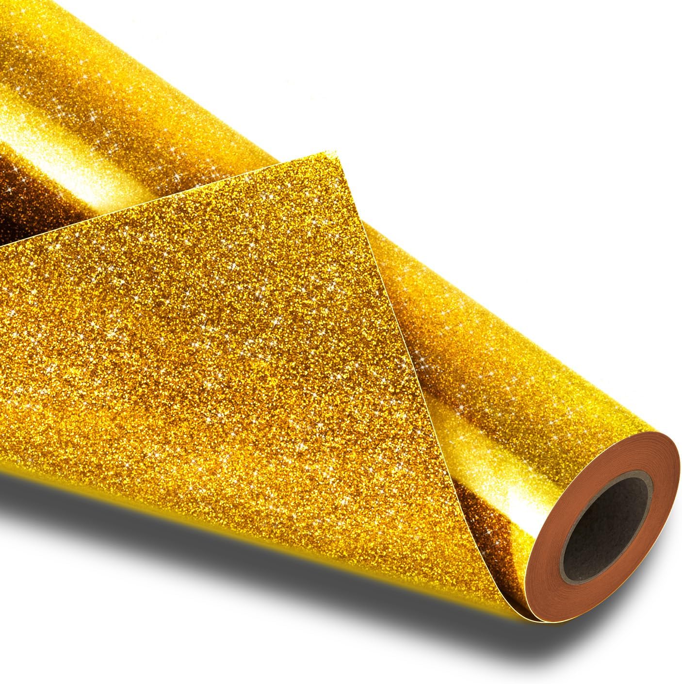 Amazon.com: VinylRus Gold Glitter HTV Heat Transfer Vinyl Roll-12 x ...