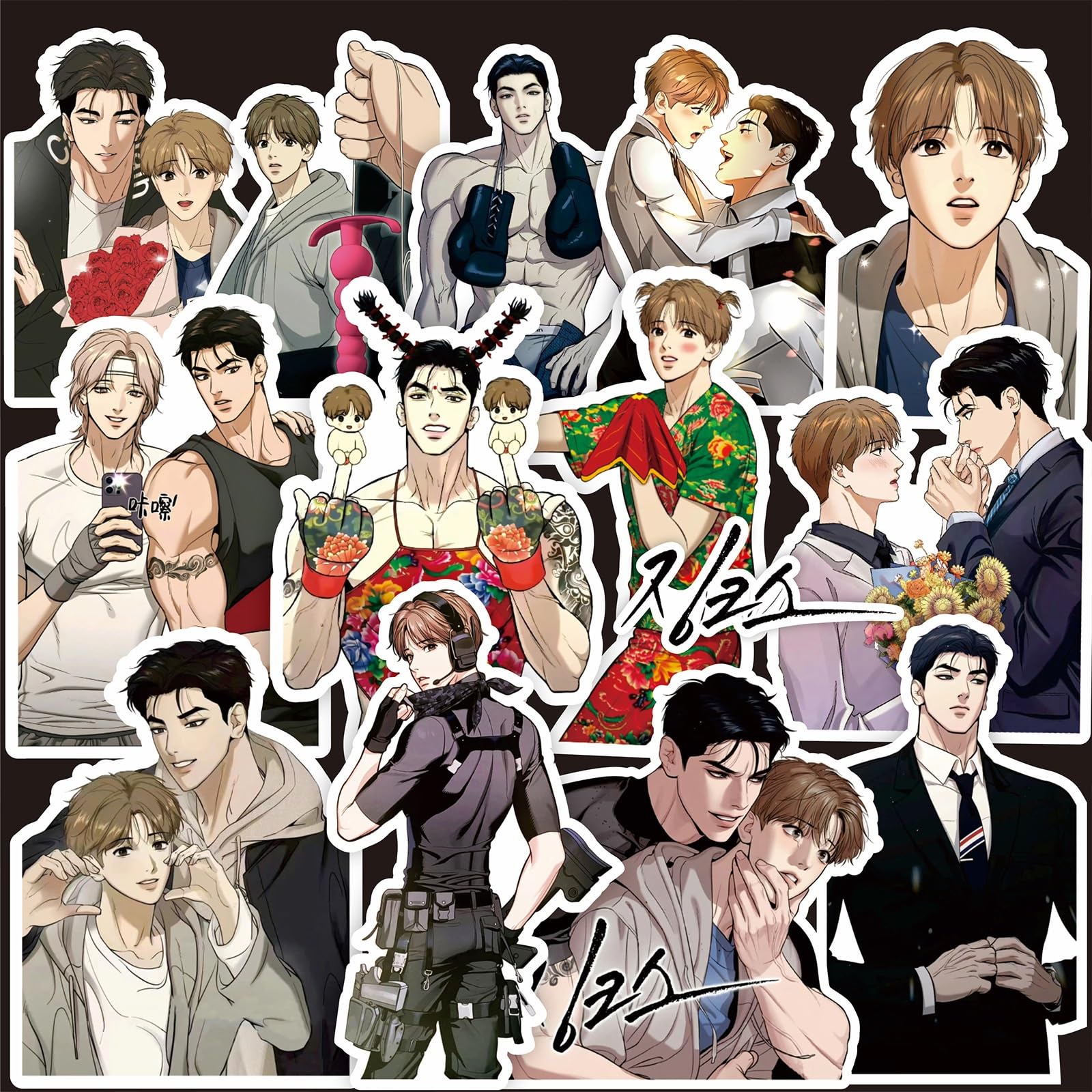 Amazon.com: 130Pcs BL Korean Manhwa Jinx Sticker Manga Joo Jaekyung Kim ...