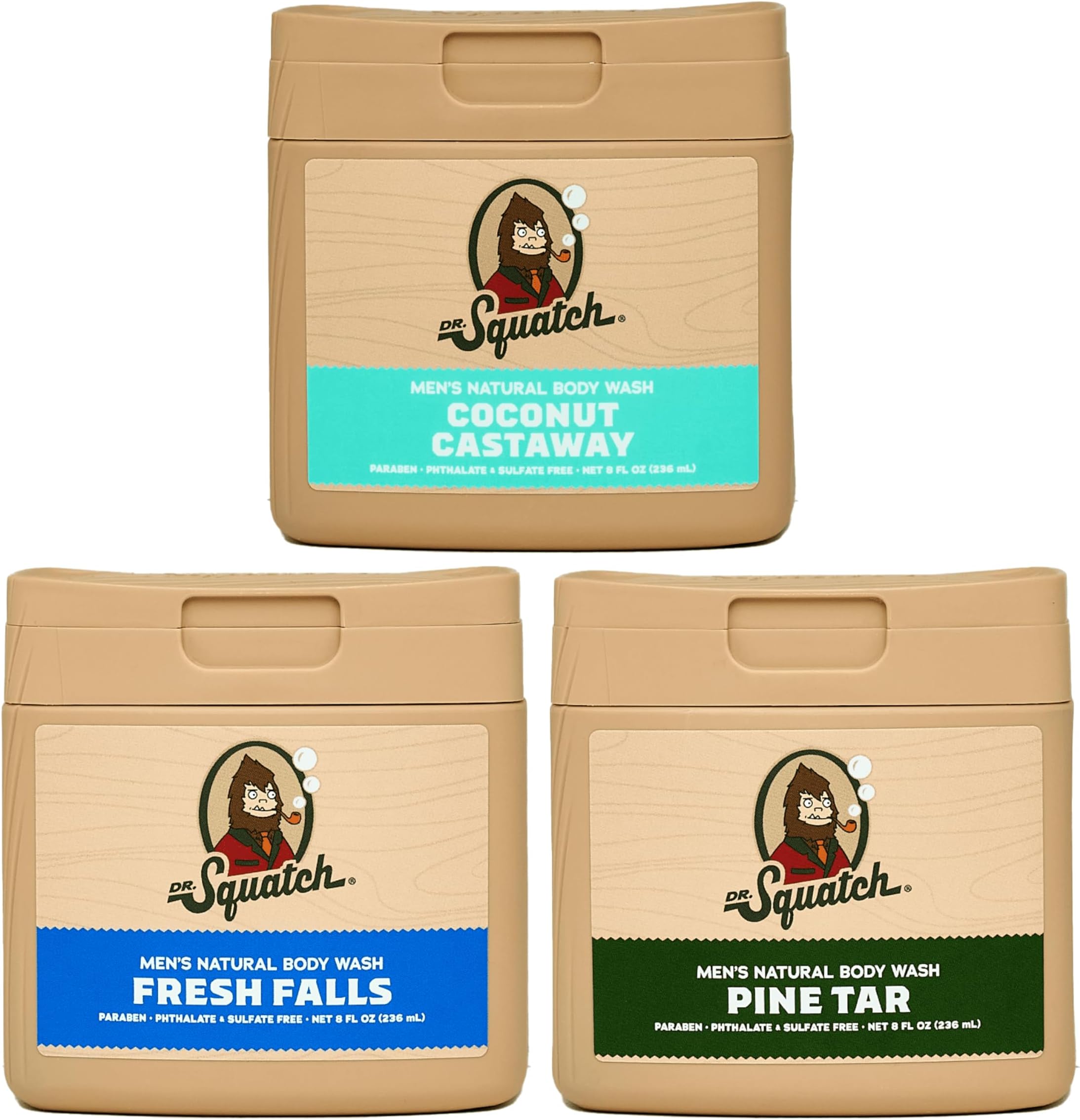 Amazon.com : Dr. Squatch NEW Natural Body Wash for Men - Exfoliating ...