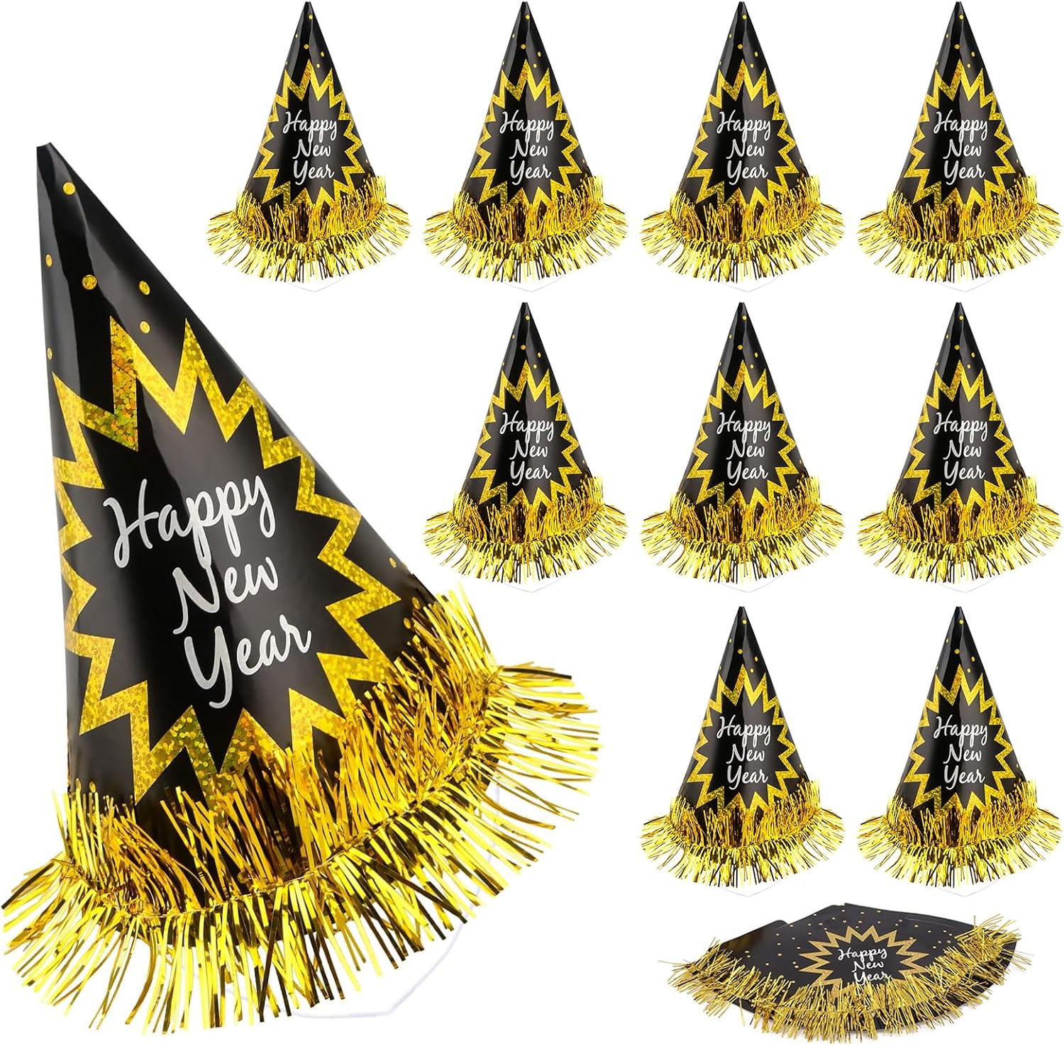 Amazon.com: Happy New Year Party Hats,9 Pack - Happy New Year ...