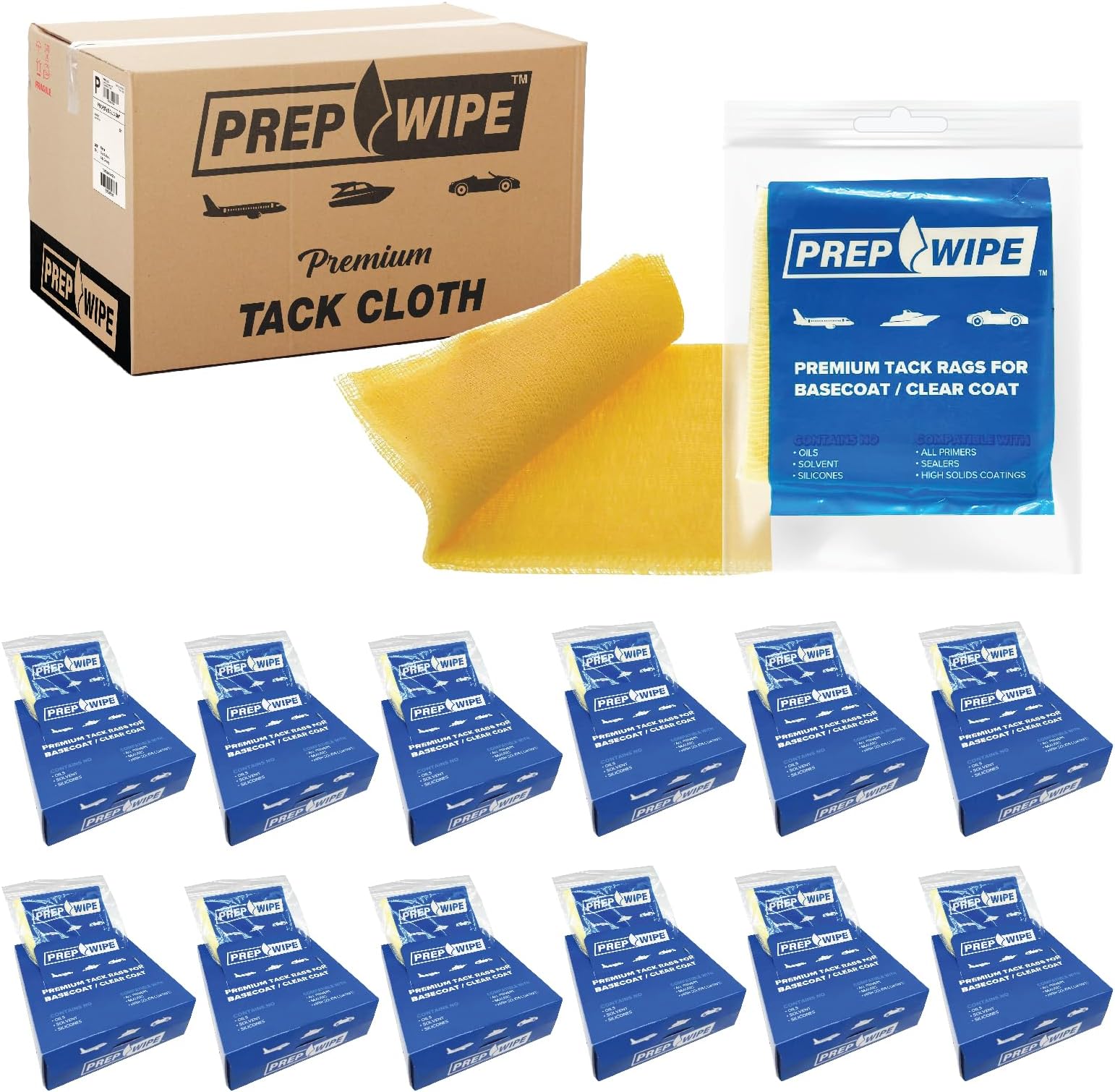 Amazon.com: 144 Prep-Wipes Tack Rag - Tack Cloths – Professional ...