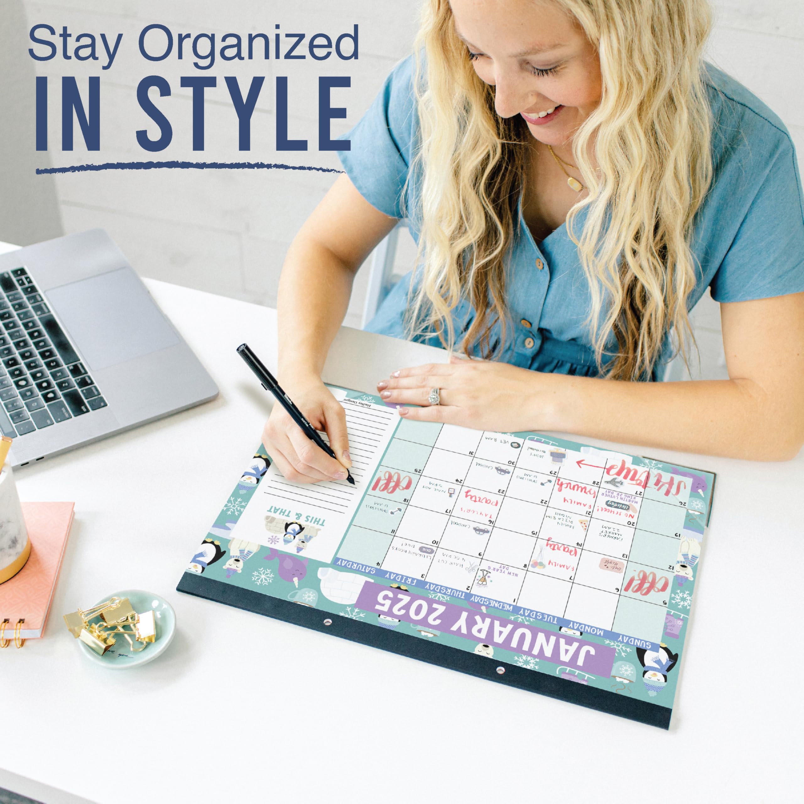 Snapklik.com : Hadley Designs Teacher Desk Calendar 2025-2026 18-Month ...
