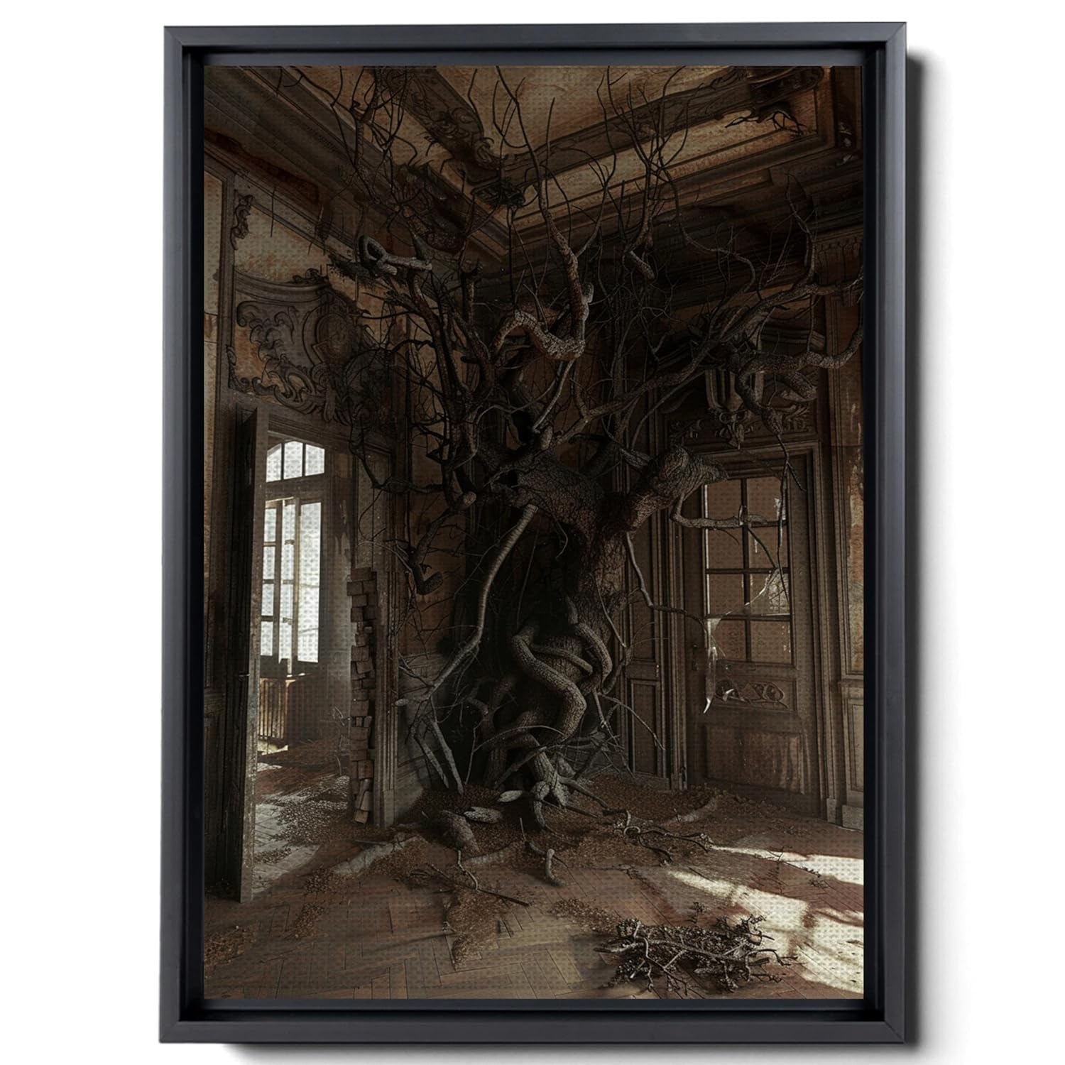 Amazon.com: 3D Art Prints, 3D Wall Art Decor, Haunted House Vintage ...