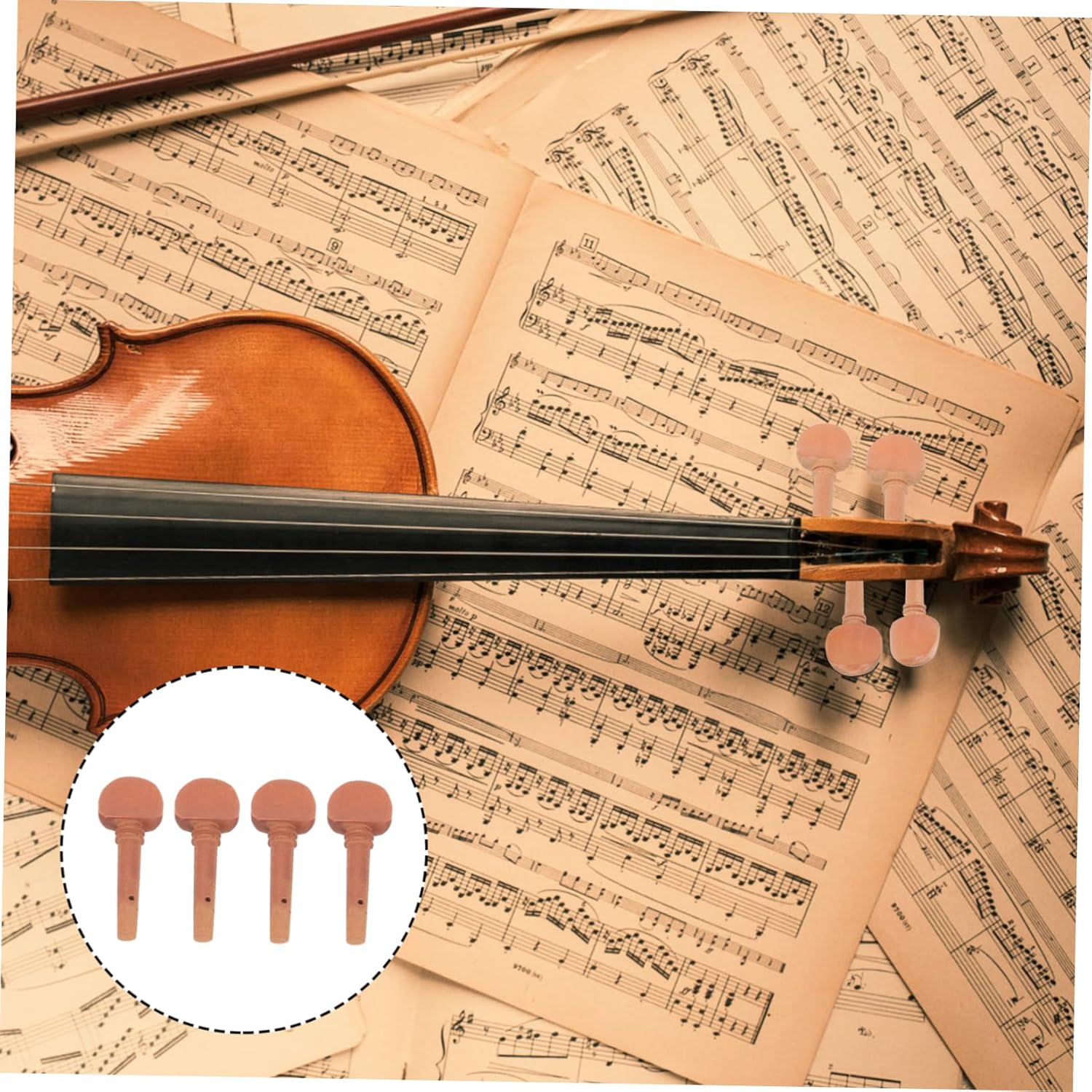 Abaodam 12 Pcs Violin Tuners Tuning Pegs Violin Peg Violin Turner ...