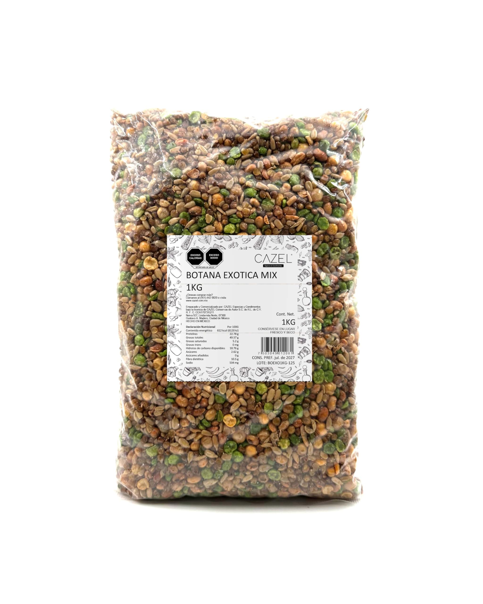 Botana Verde Con Chícharo, Lenteja Y Semilla De Girasol 1kg : Amazon ...