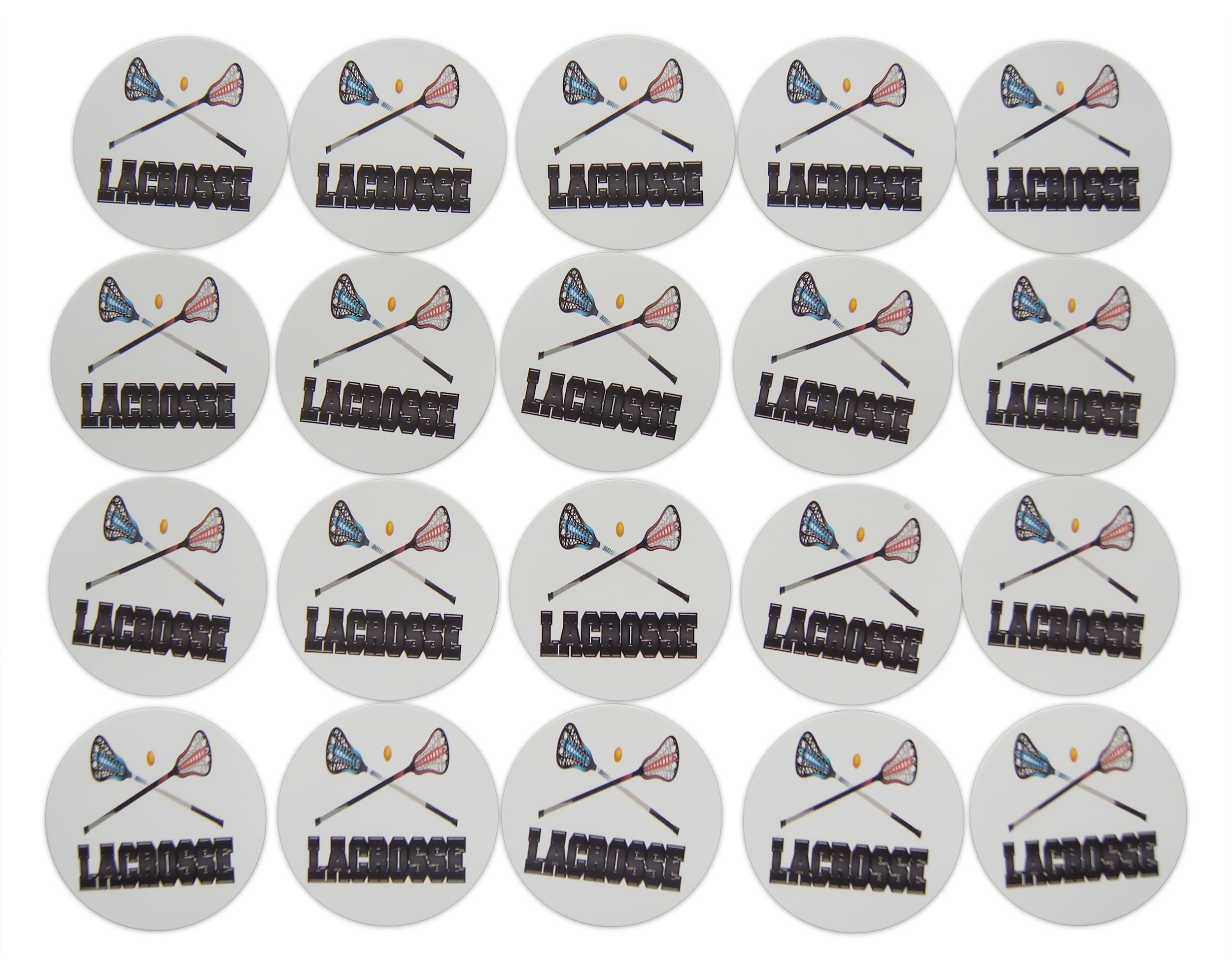 Amazon.com: Novel Merk Lacrosse Sports Vinyl Stickers - 2” Round ...