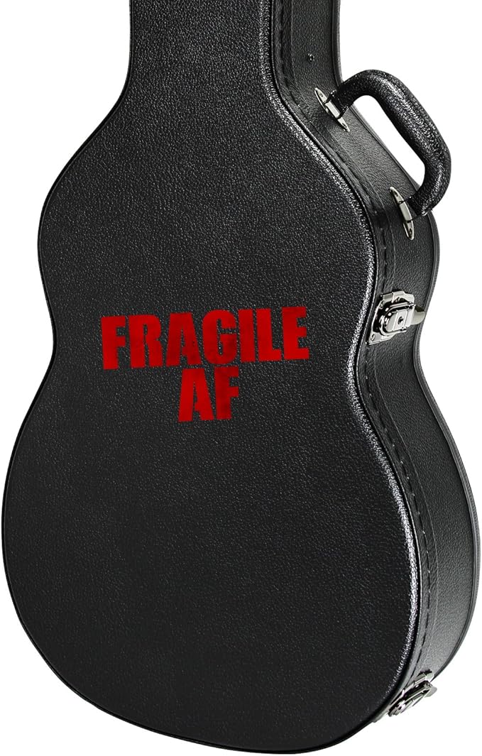 Amazon.com: Fragile AF Guitar Instrument Case Sticker - 4.5" wide x 2 ...