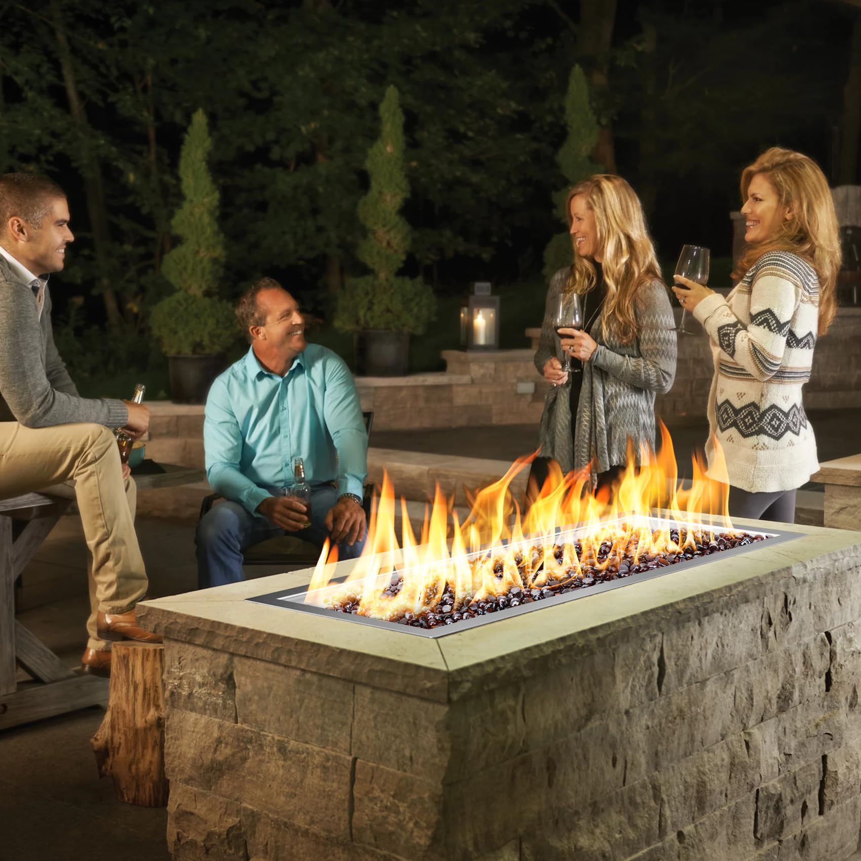 Snapklik.com : Onlyfire 30 X 10 Inch Drop-in Fire Pit Pan Kit ...