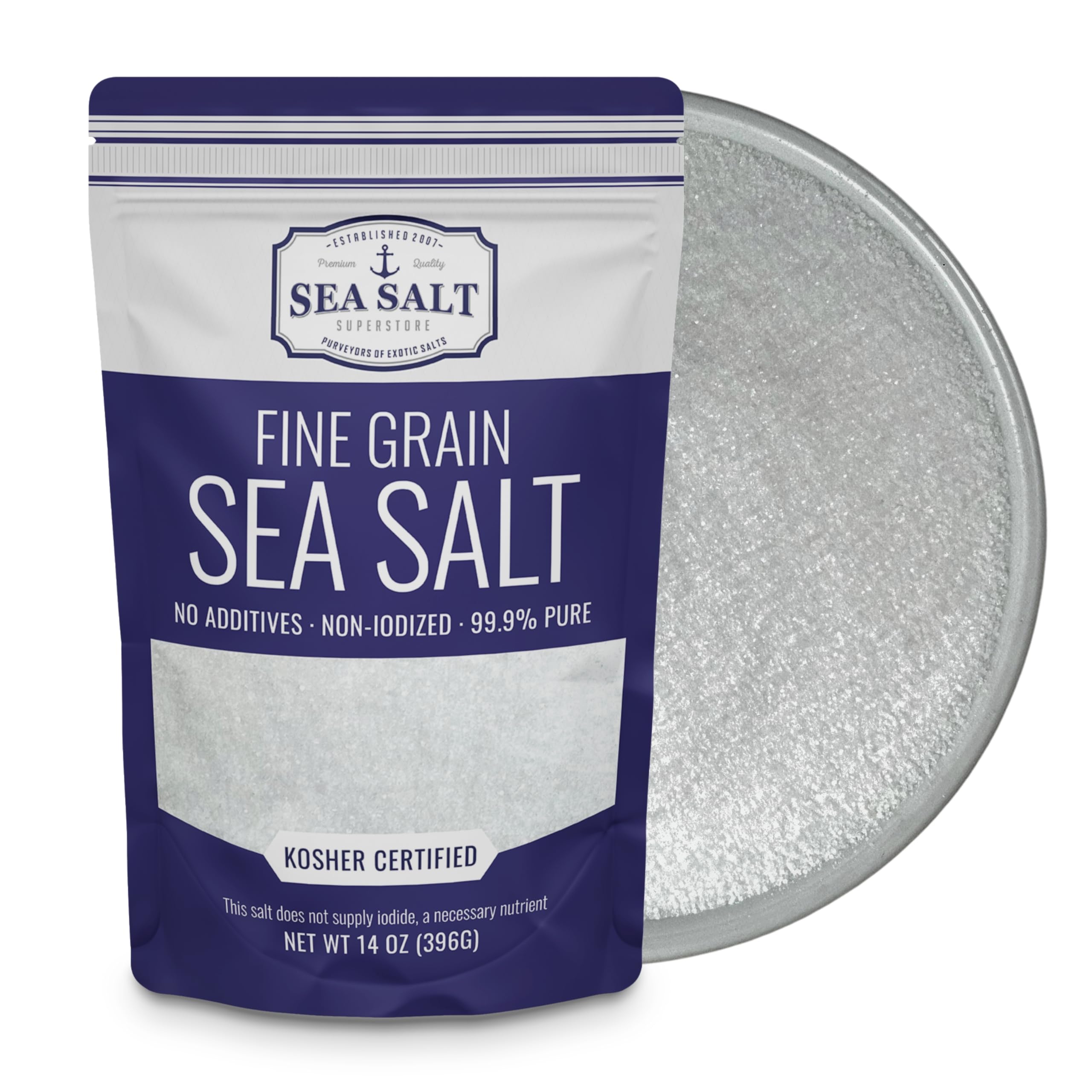 Amazon.com : Fine Grain Sea Salt, Table Salt Replacement Fine Sea Salt ...