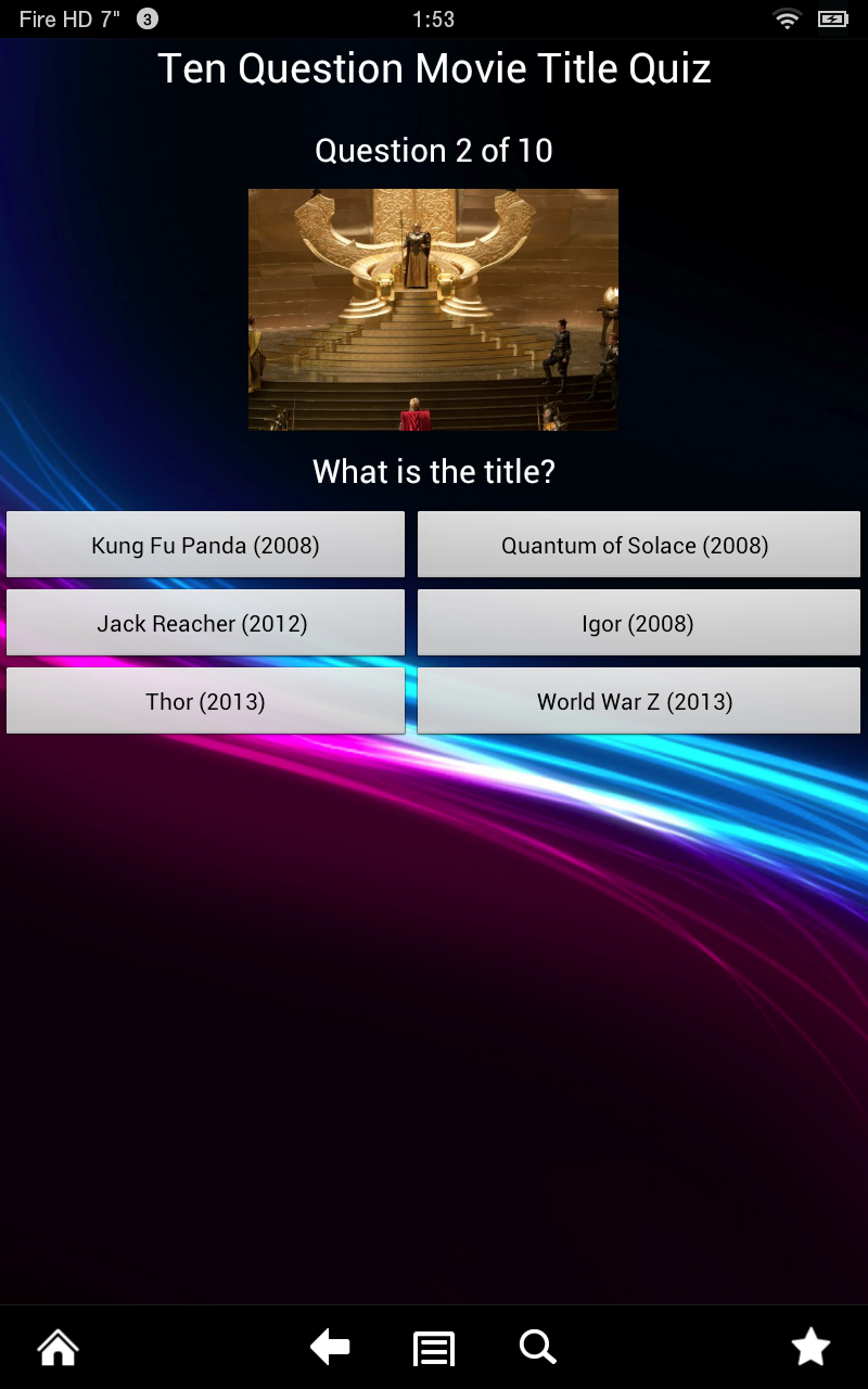 Aplicación Movie Title Quiz en Amazon Appstore