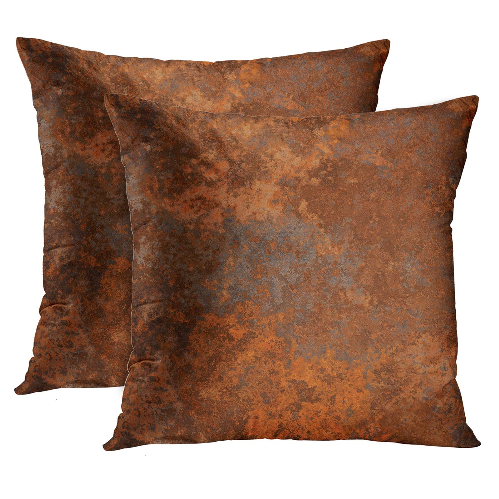 Amazon.com: Emvency Set of 2 Throw Pillow Covers Case Brown Copper Old ...
