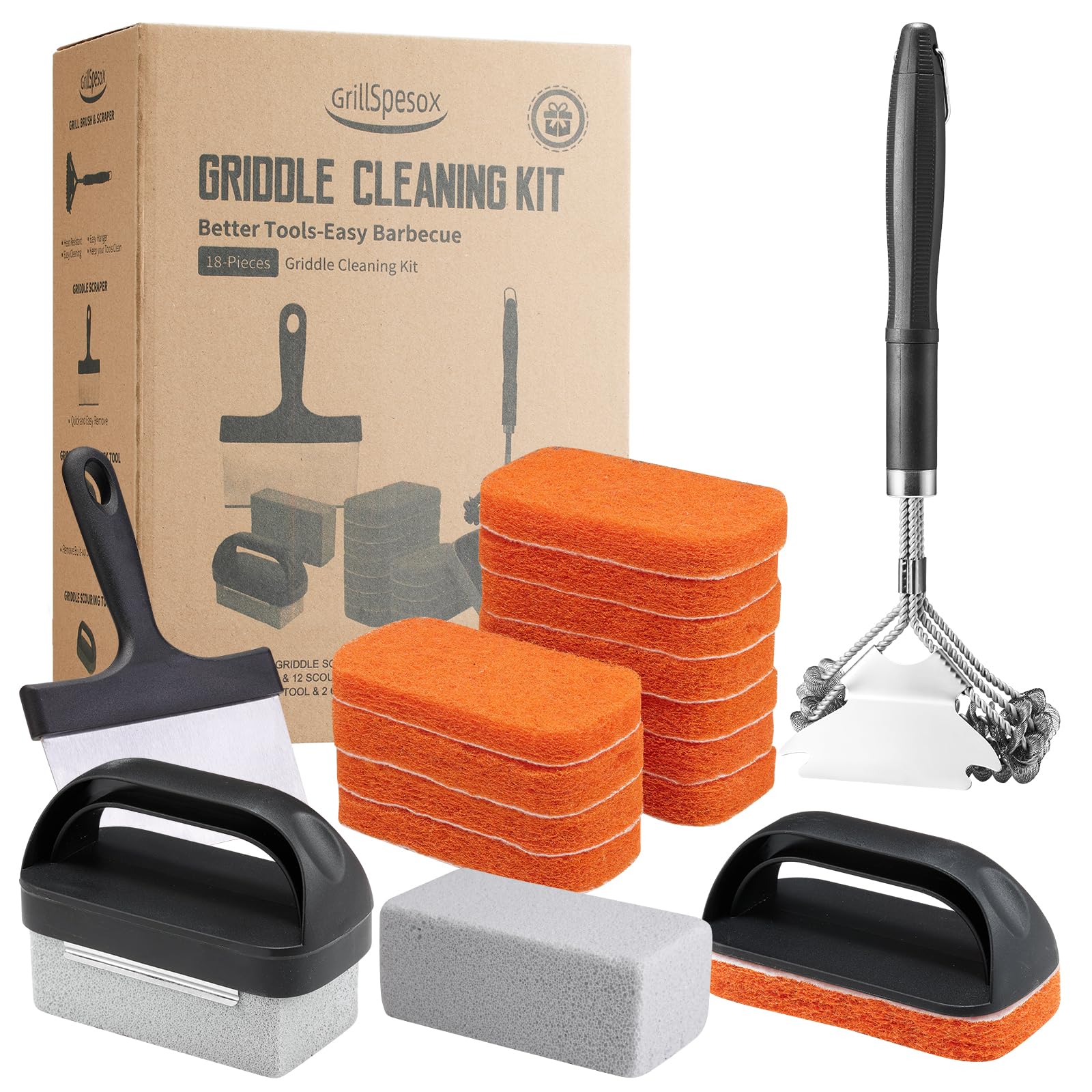 Amazon.com : Grill Cleaning Kit for Blackstone Accessories-Safe Grill ...