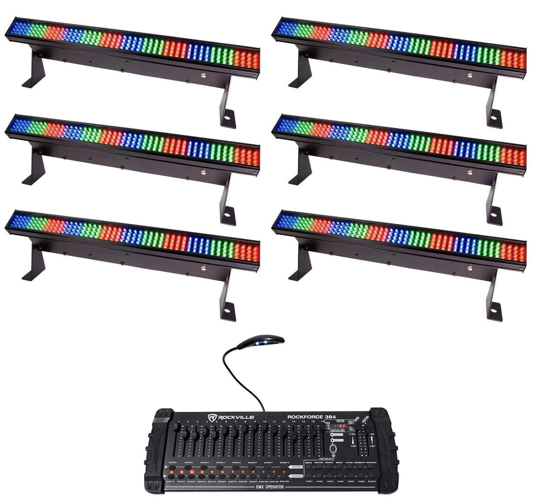 Amazon.com: (6) Chauvet COLORSTRIP Mini LED DJ Light Bar Effect Color ...