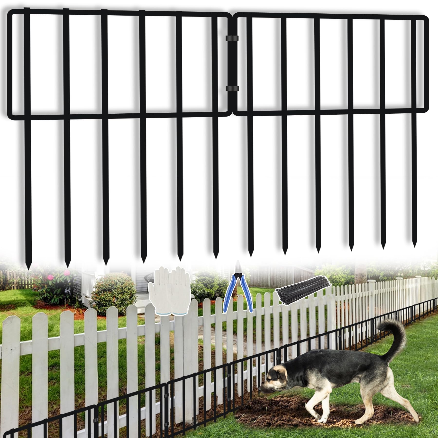 Snapklik.com : KYATE Garden Fence Animal Barrier, Dog Digging Fences 10 ...