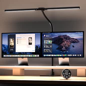 EYOCEAN Schreibtischlampe, Doppelkopf Schreibtischlampe, 24W 80cm ...
