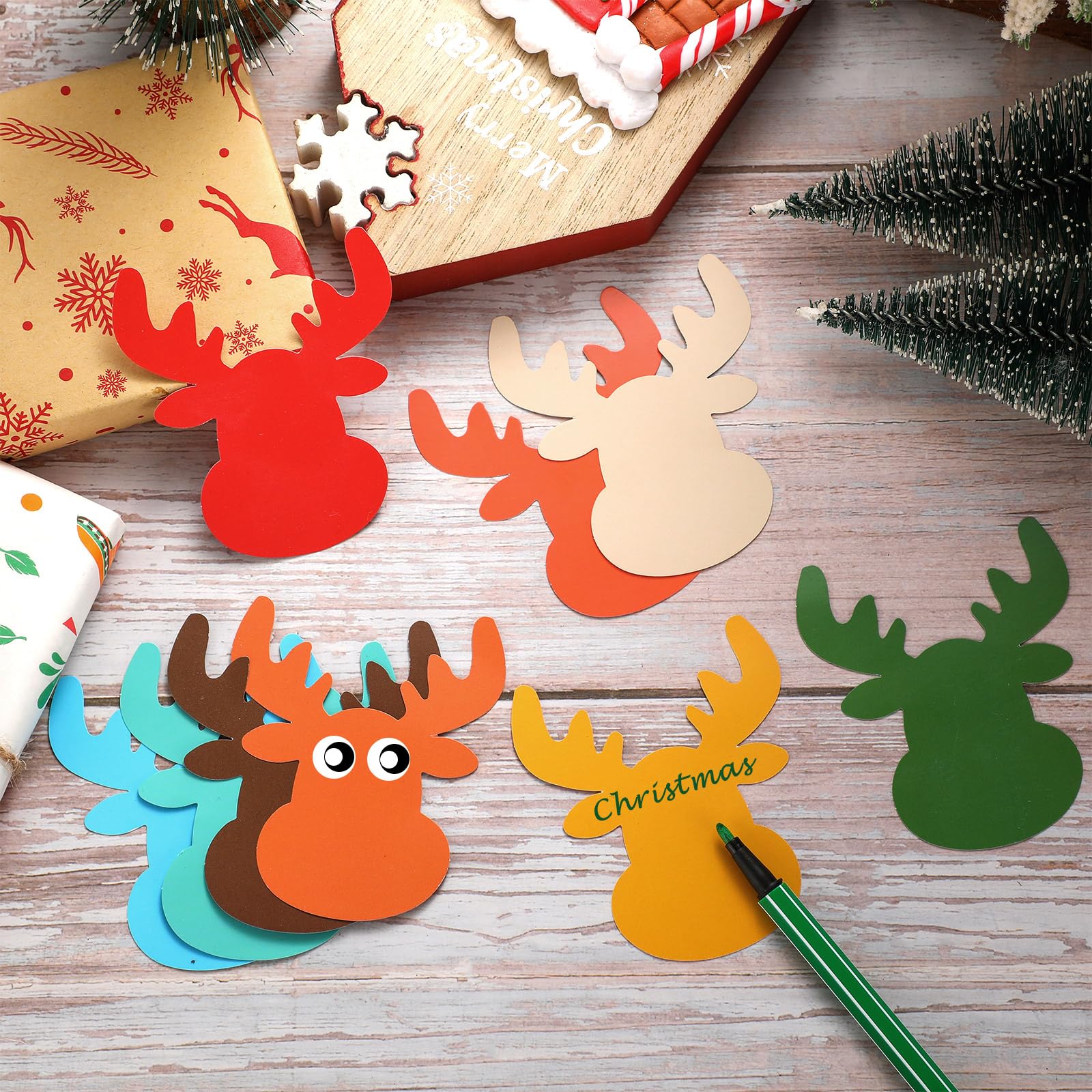 Snapklik.com : Geyee 108 Pcs Christmas Reindeer Cutouts Classroom Decor ...