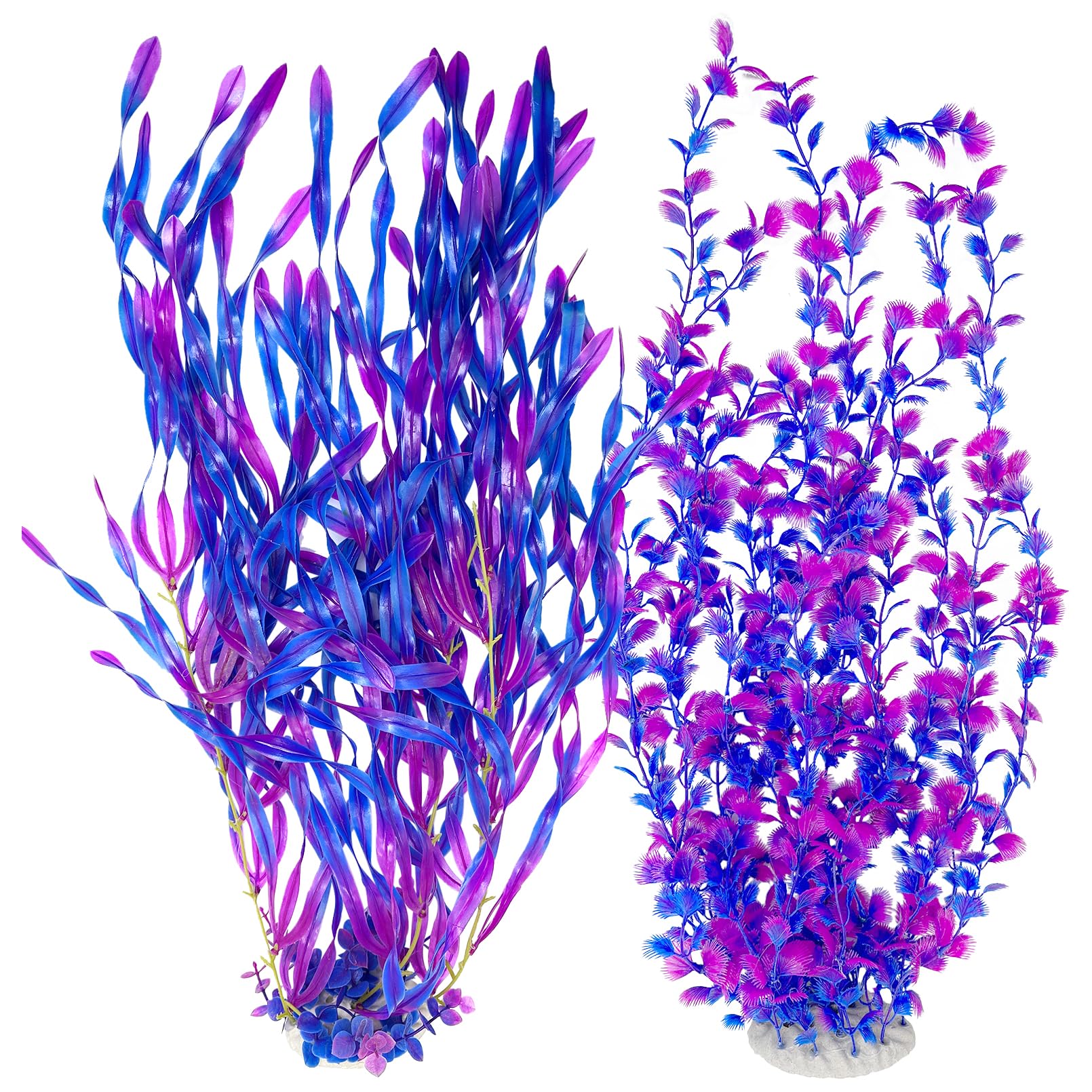 Amazon.com: Hamiledyi Aquarium Plastic Plants Tall 23 Inches Fish Tank ...