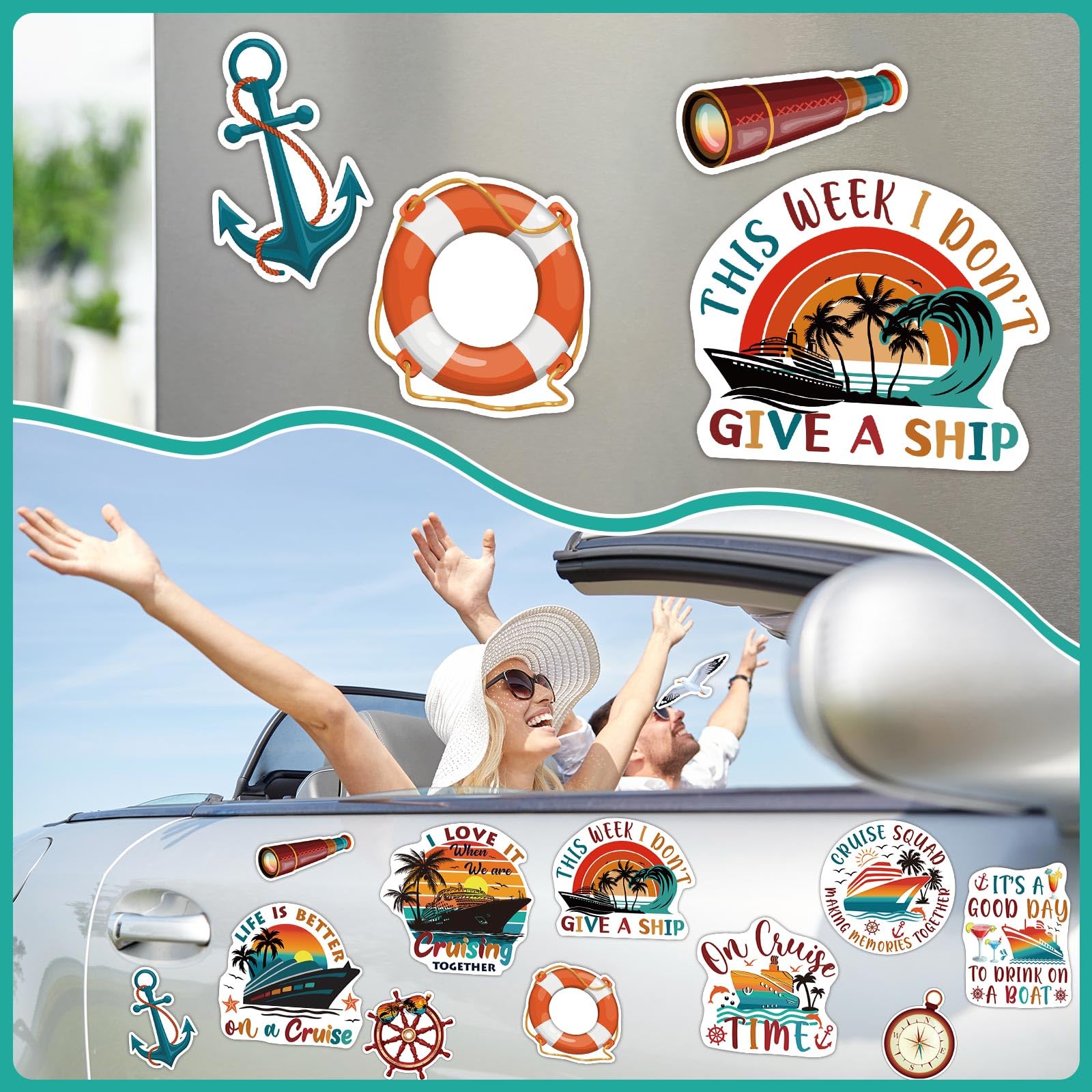 Snapklik.com : Kanayu 12 Pieces Cruise Door Magnets Decorations, Sea ...