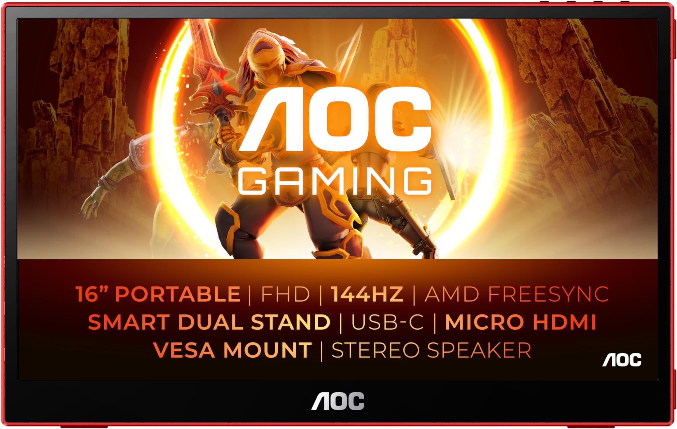 AOC Gaming 16G3 - 16 Inch Portable monitor, FHD, 144Hz, IPS, Speakers ...