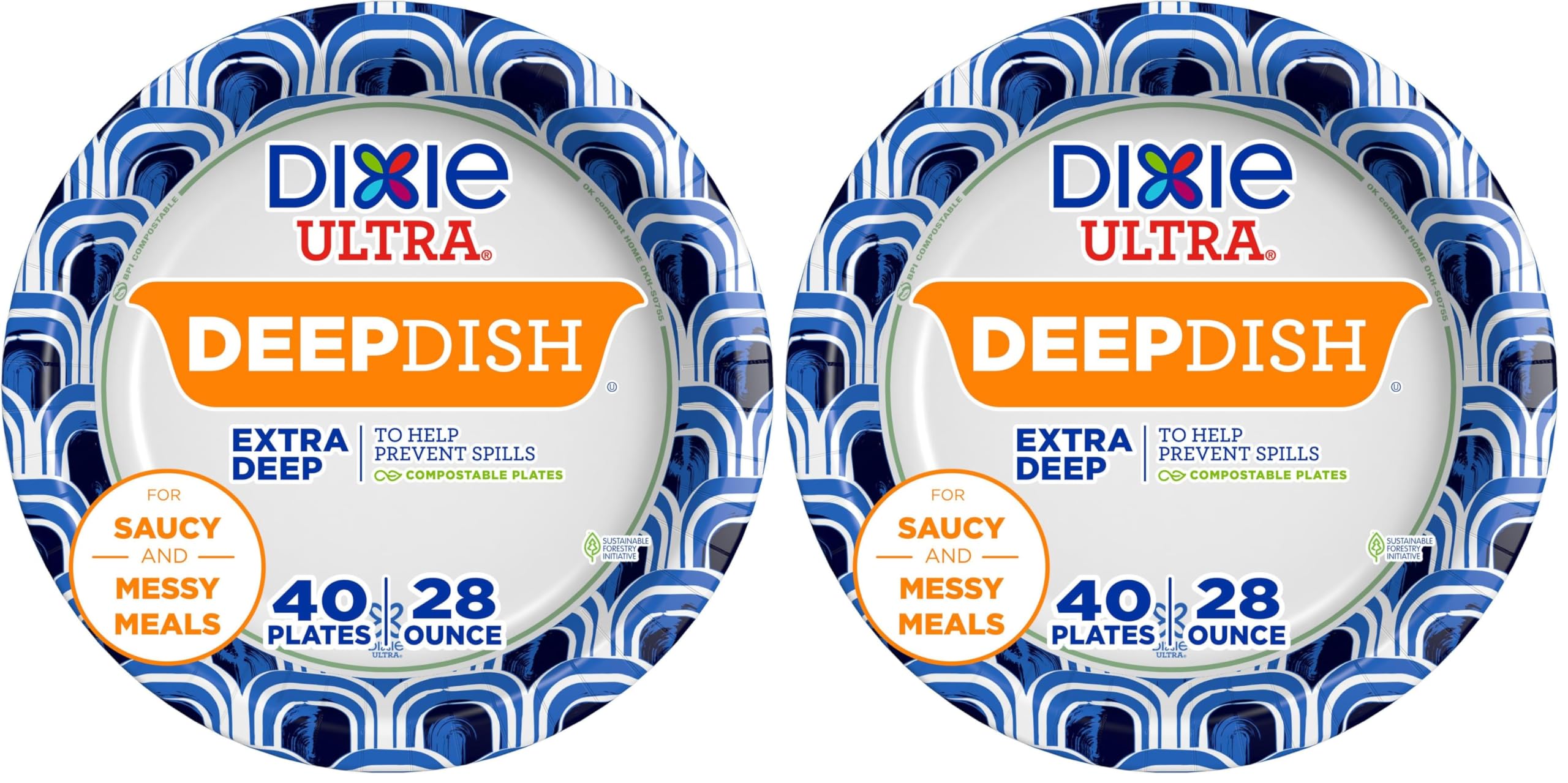 Snapklik.com : Paper Plates, 9 Inch Deep Dish 40 Count 3X Stronger ...