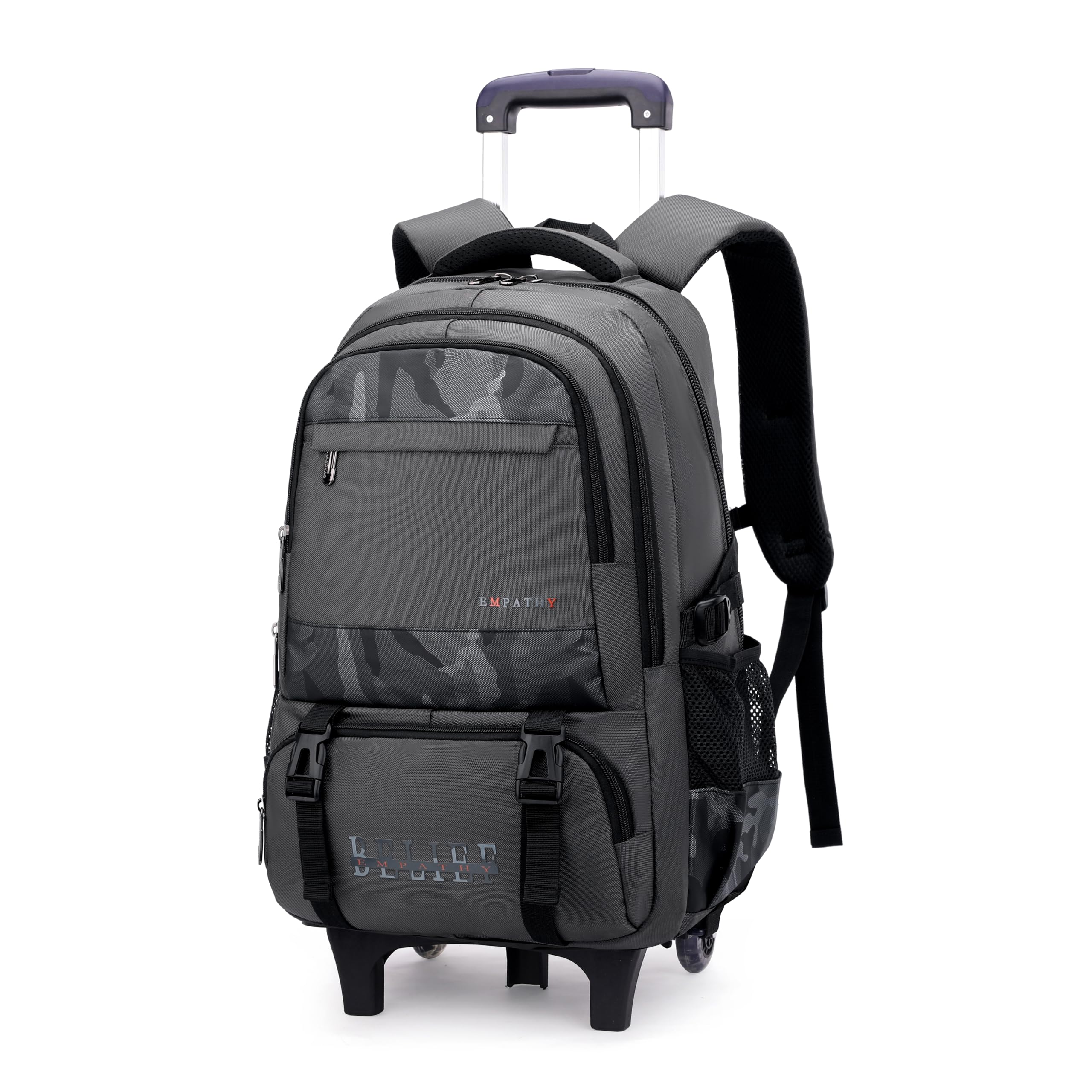 Amazon.com | MITOWERMI Camouflages Grey Boys Rolling Backpacks Kids ...