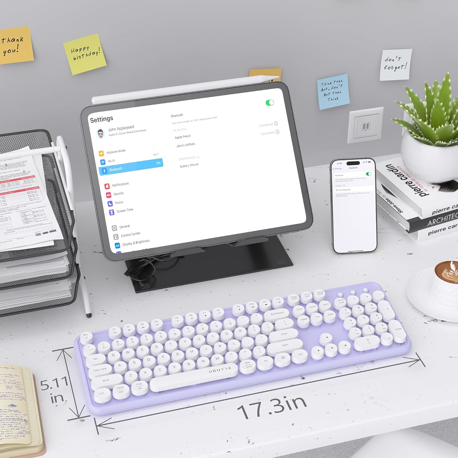 UBOTIE Dual Mode Colorful Wireless Keyboard, Australia | Ubuy