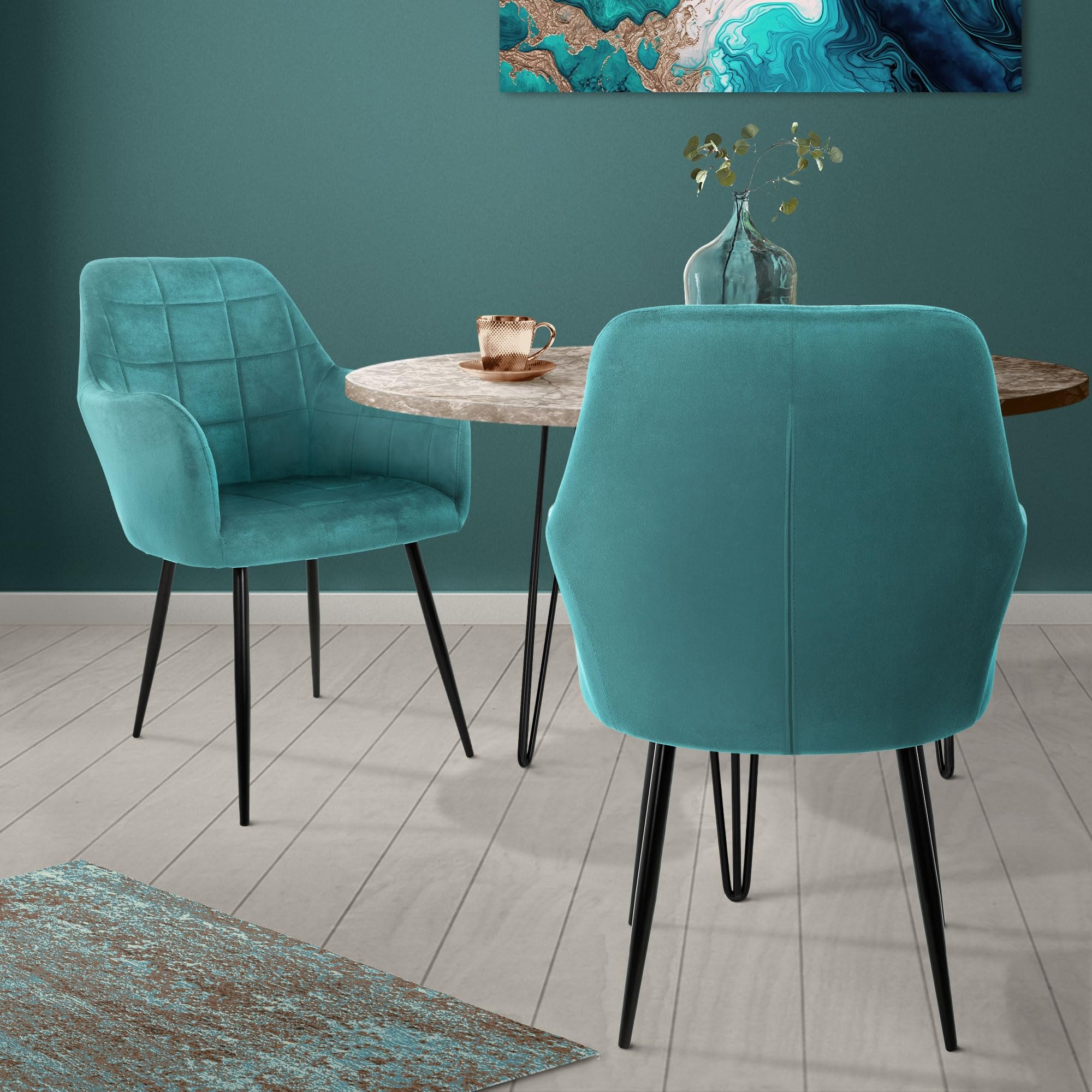 Sillas Color Turquesa Cool Funda De Cojín Deslizante Para Silla