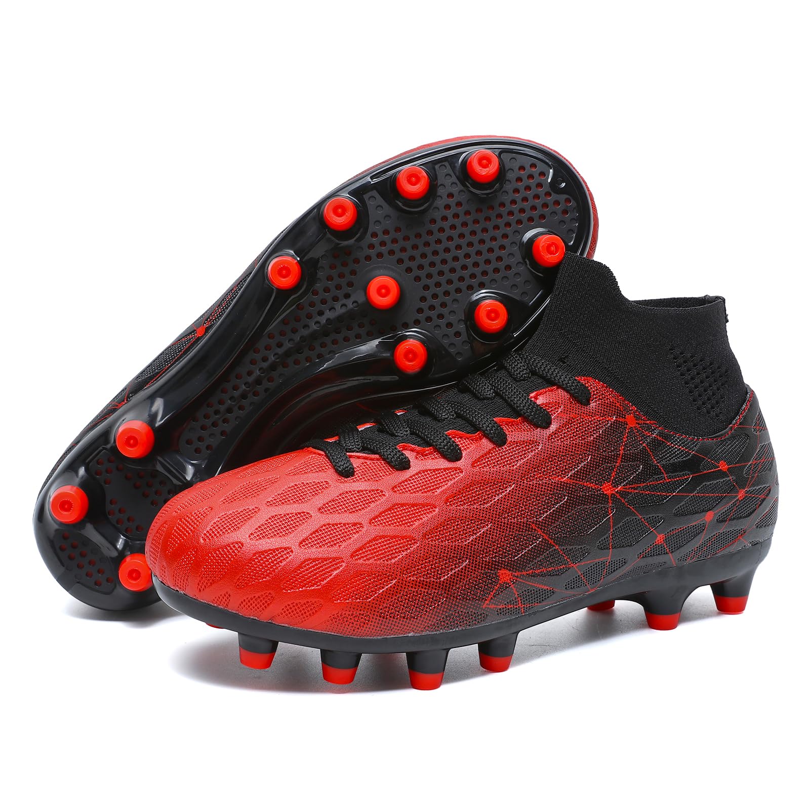 Snapklik.com : Boys Girls Soccer Cleats For Kids Football Shoes High ...