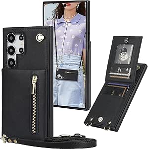 Amazon.com: Ysnzaq Crossbody Wallet Case for Samsung Galaxy S25 Ultra (Not S25) with Detachable ...