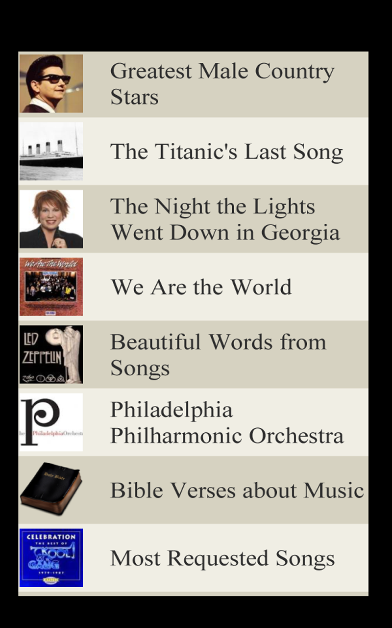 Music Lists - App on Amazon Appstore