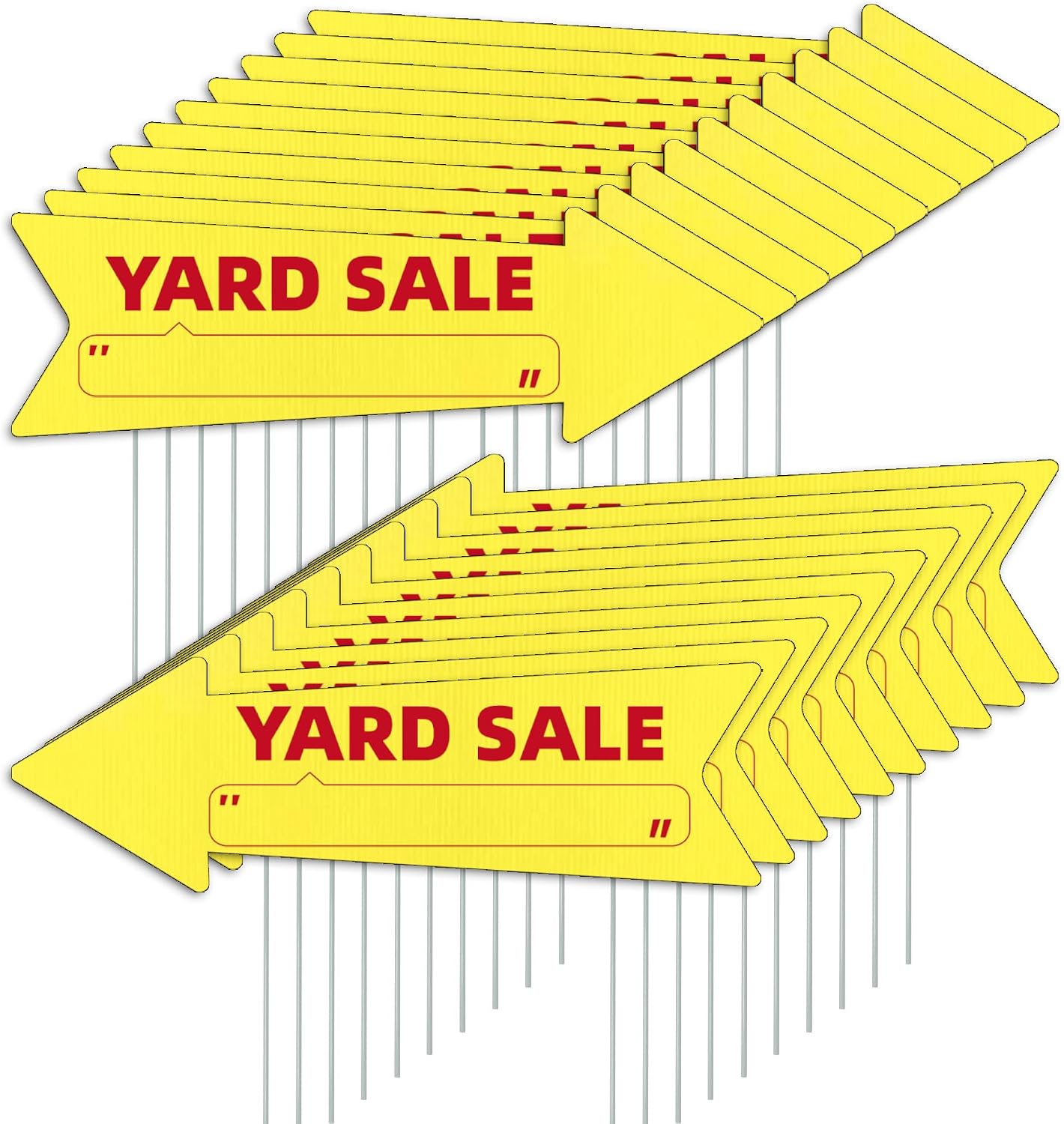 Amazon.com : Yellow Arrow Signs with Stakes-16 x 5 in Double Sided ...