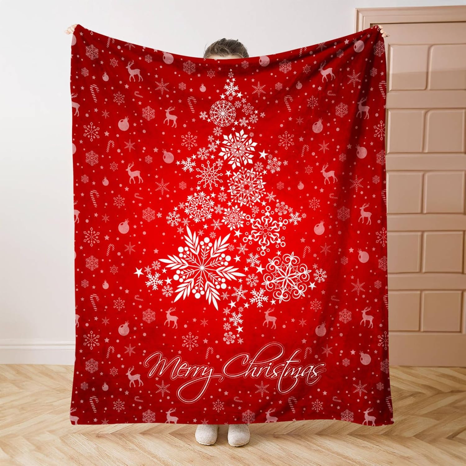 Amazon.com: ZLQXCHFQ Christmas Throw Blanket Christmas Tree Snowflakes ...