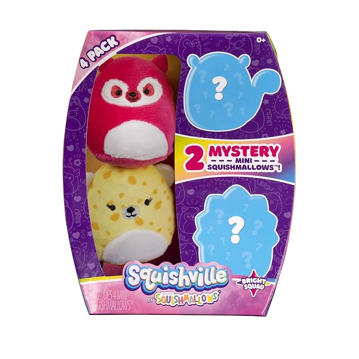 Buy Squishville by Squishmallows SQM0143 Bright Squad-Four 2-Inch Mini ...