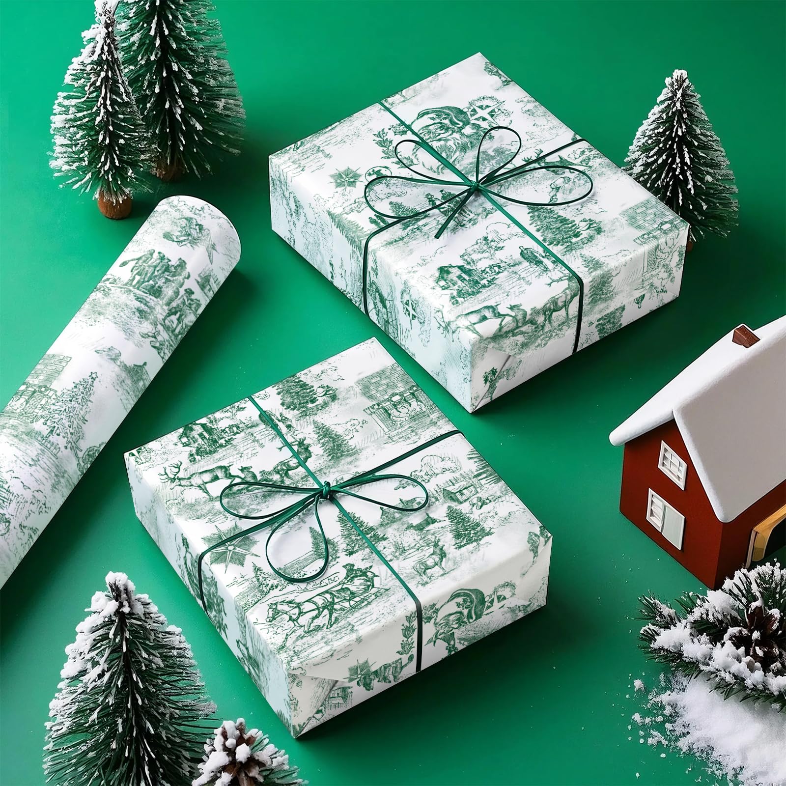 Snapklik.com : WRAPAHOLIC Toile Vintage Christmas Wrapping Paper - Mini ...